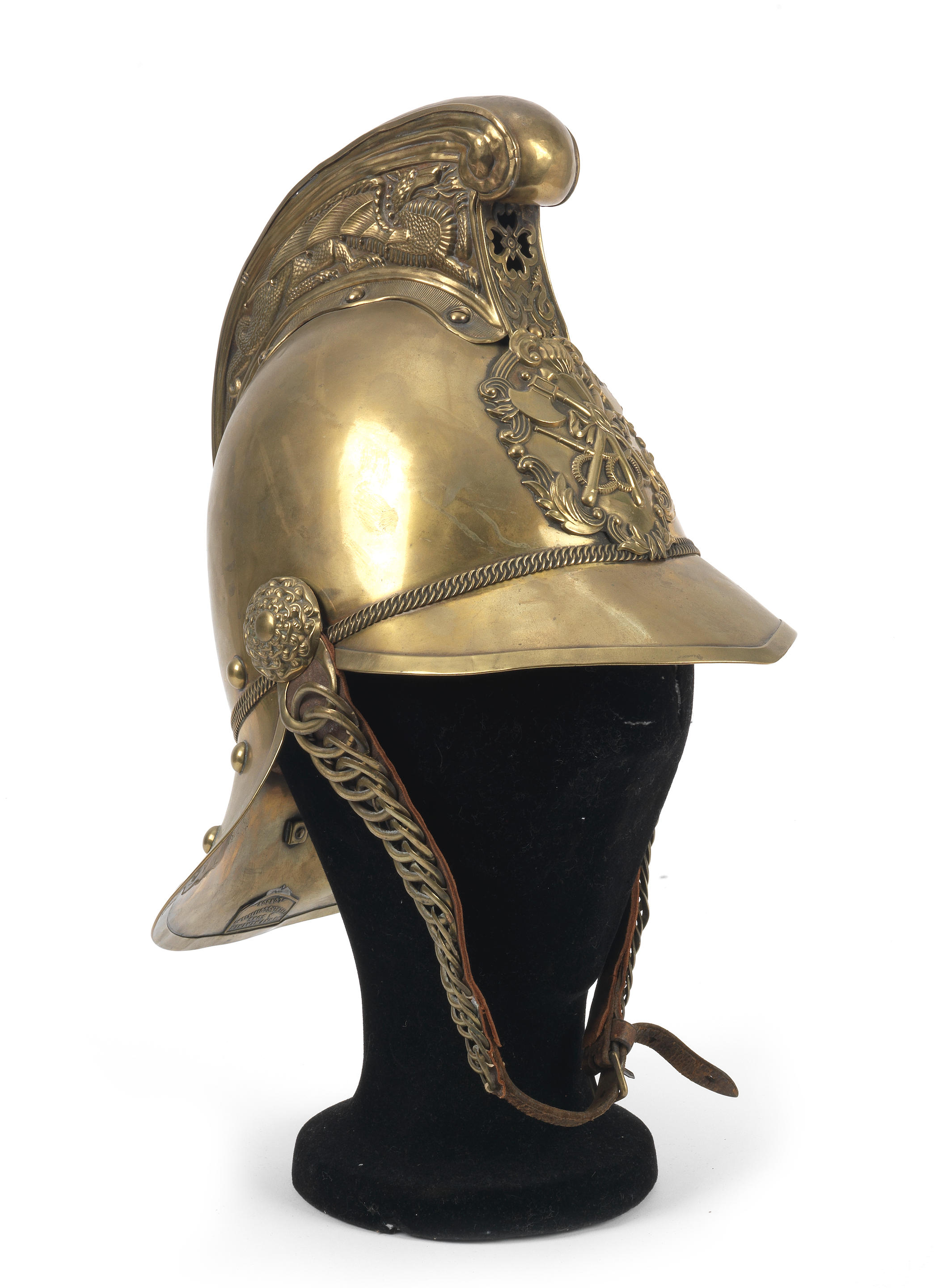 Bonhams Cars A Brass Firemans Helmet By Merryweather And Sons Of