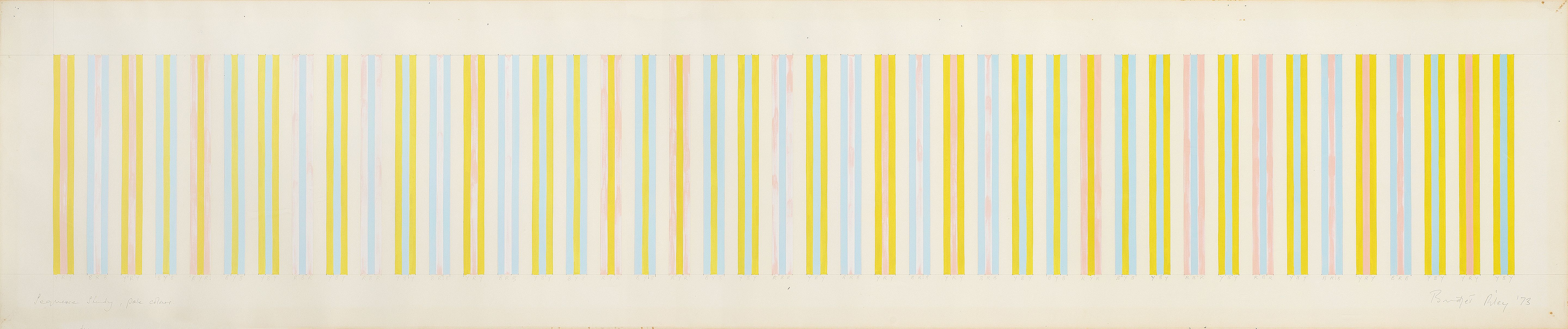Bonhams : Bridget Riley (British, born 1931) Sequence Study, Pale ...
