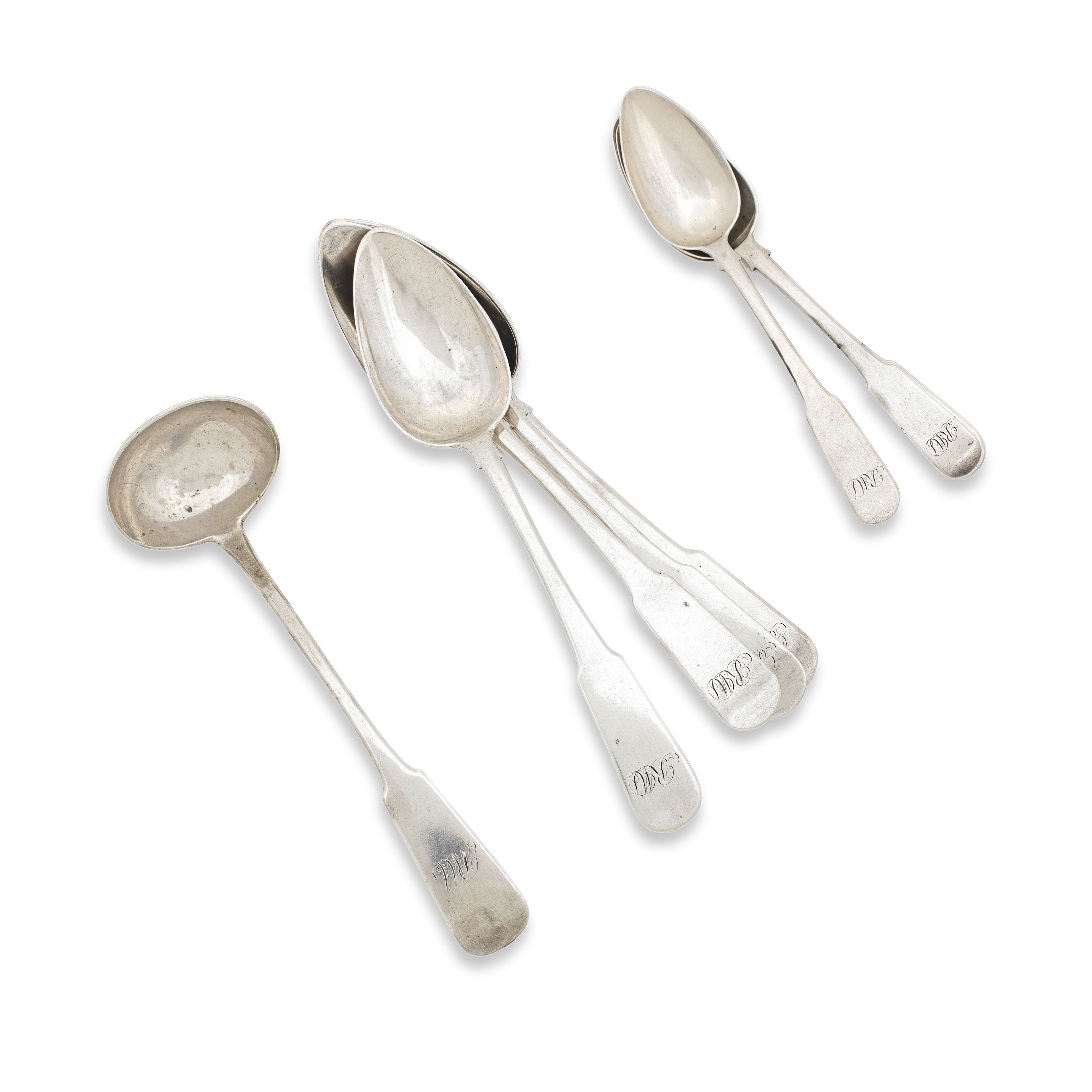 Bonhams : A collection of Scottish provincial fiddle pattern flatware ...