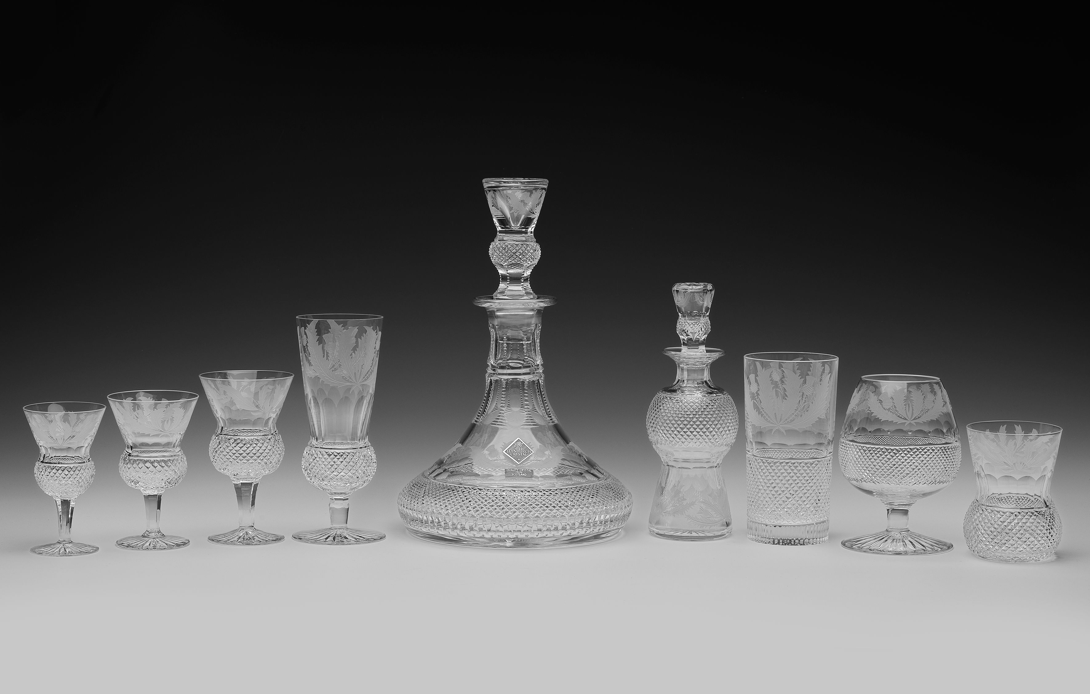 Bonhams : A suite of Edinburgh crystal thistle pattern glassware Circa ...