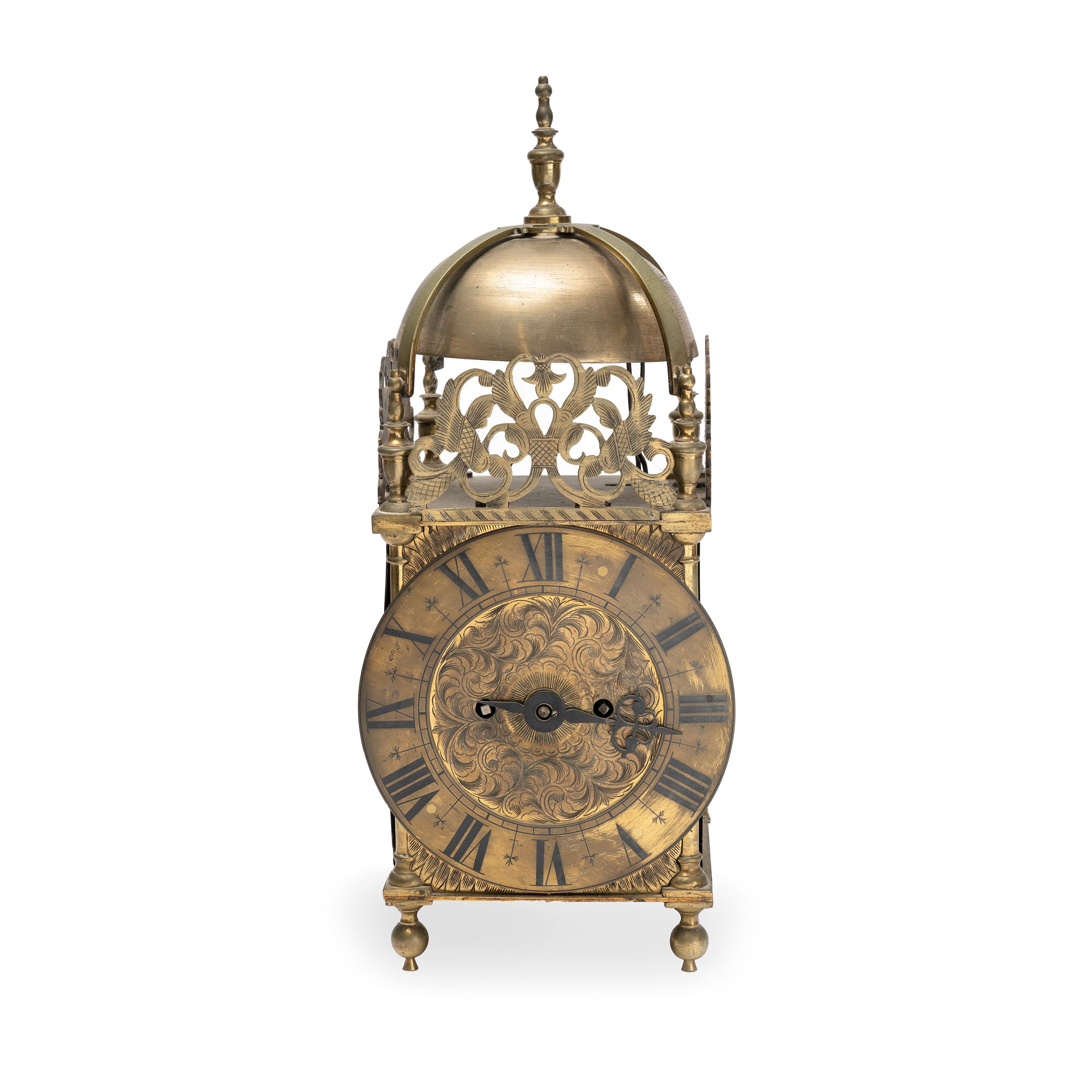 Bonhams : A 19th century brass lantern clock in the 17th century style