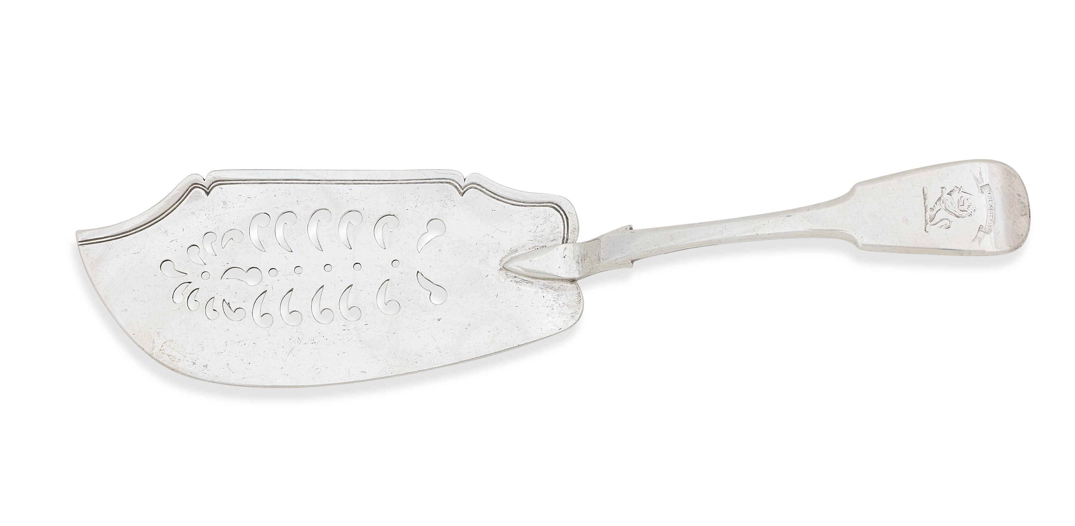 Bonhams : Aberdeen A provincial fiddle pattern fish slice By Rettie and ...