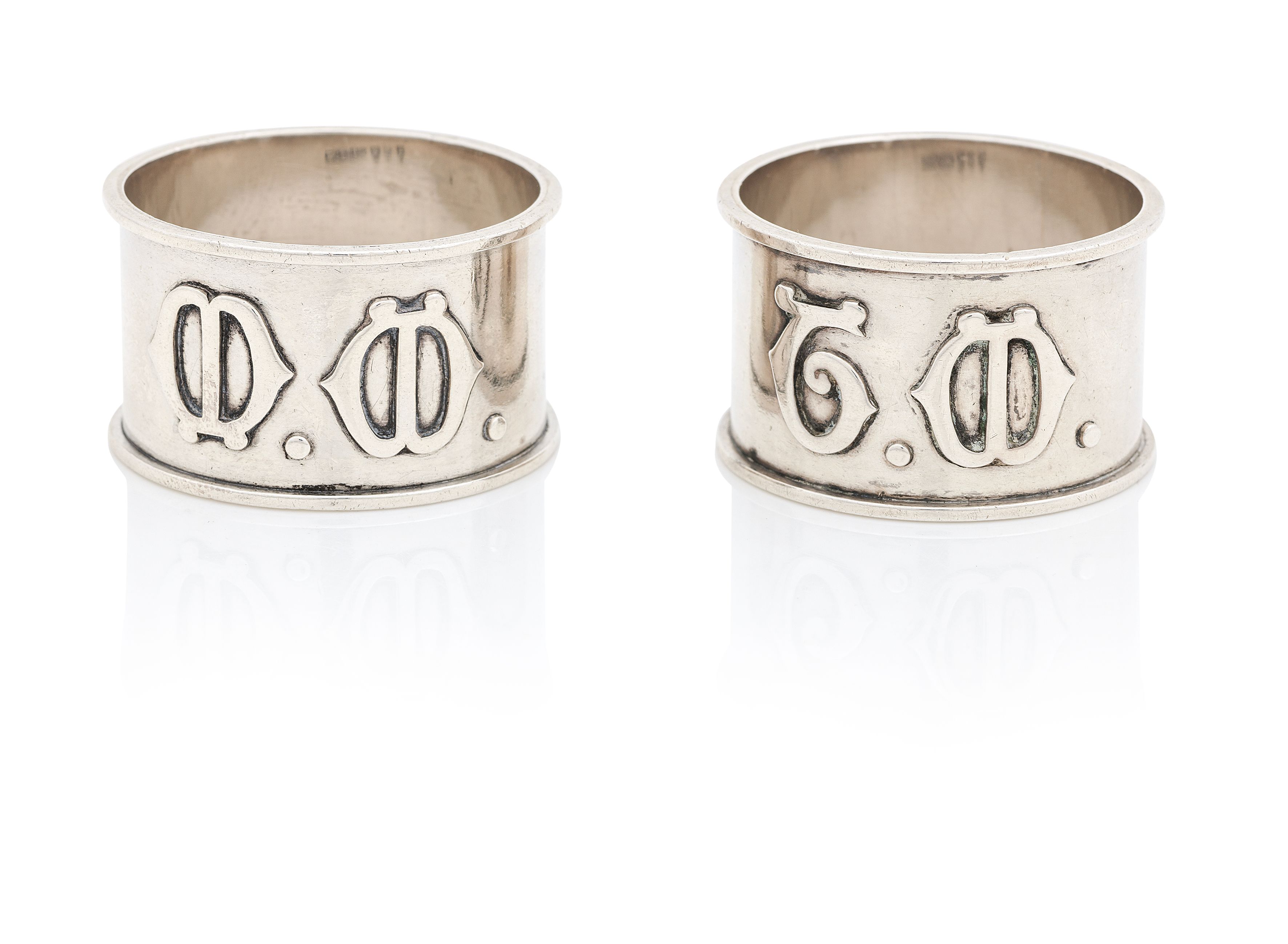 Bonhams : Aberdeen A Pair of Edwardian provincial silver napkin rings ...