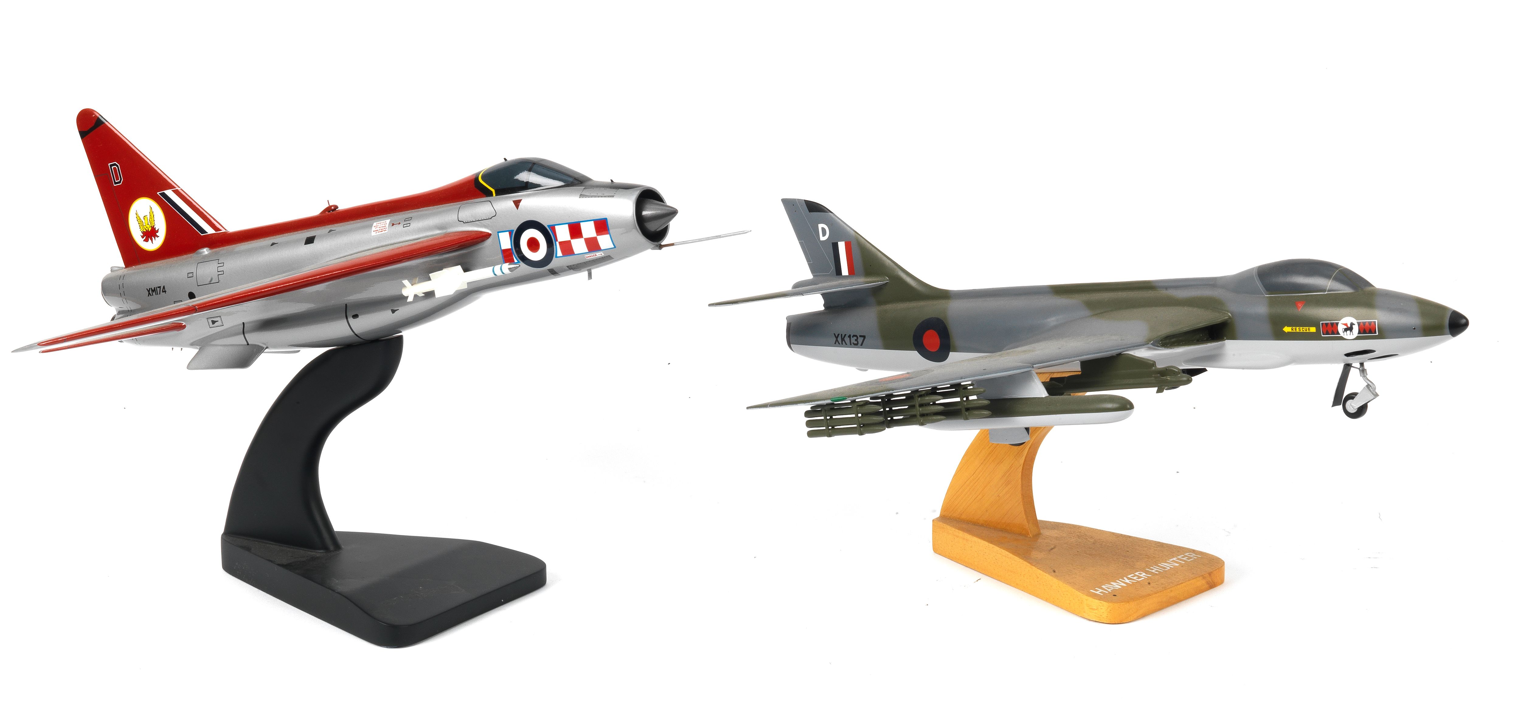 Bonhams Cars : Two scale desk models of Jet-age RAF fighters, ((2))