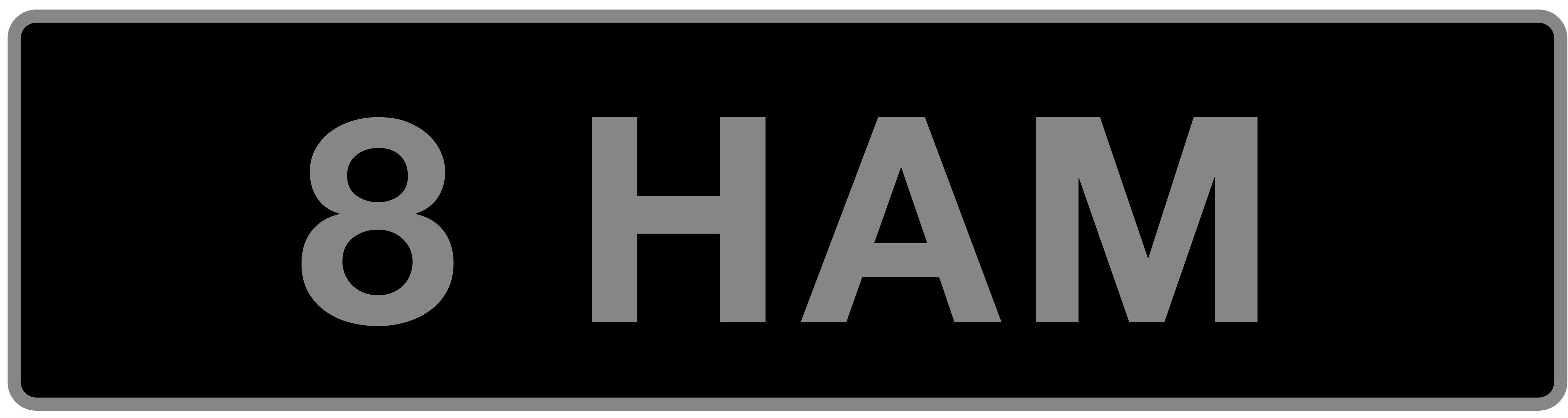 Bonhams Cars : '8 HAM', UK Vehicle Registration Number,