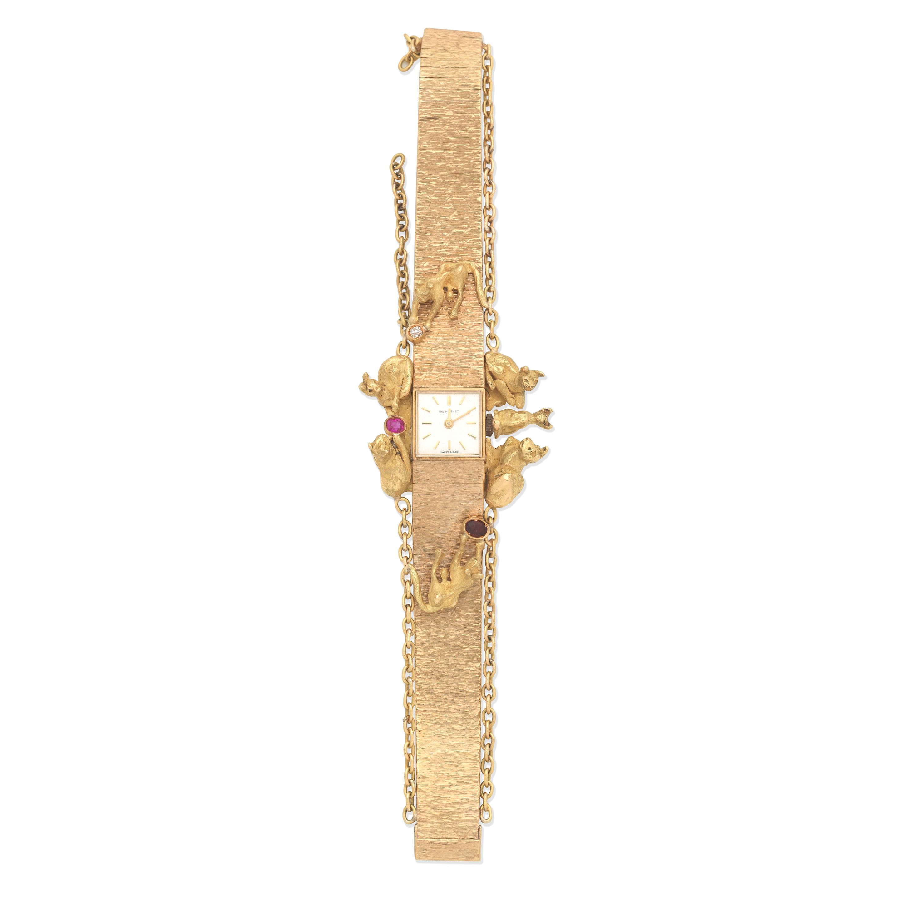 Bonhams : JEAN RENET PASTE AND DIAMOND-SET WATCH,