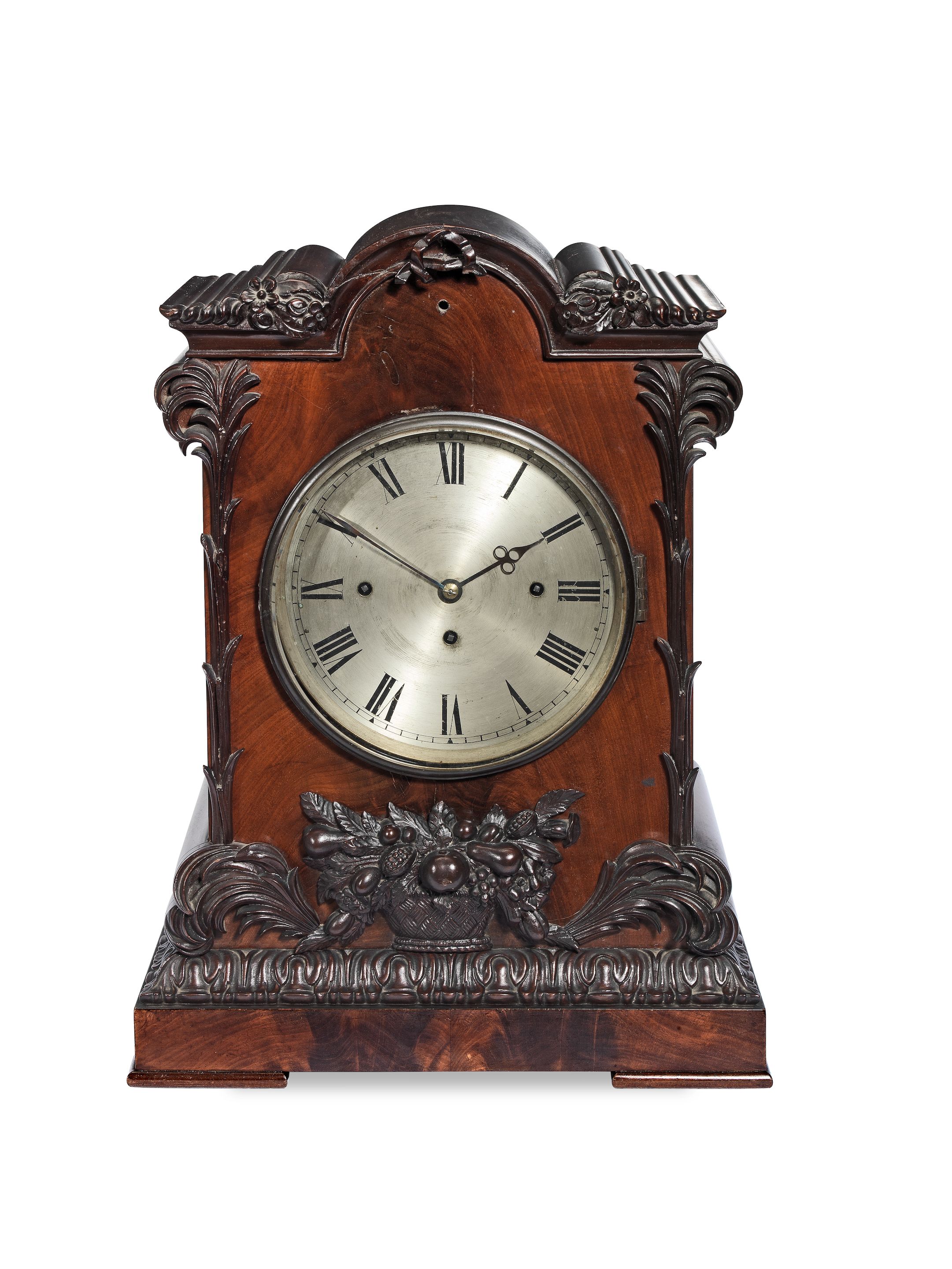 Bonhams A Mid 19th Century Mahogany Chiming Bracket Clock