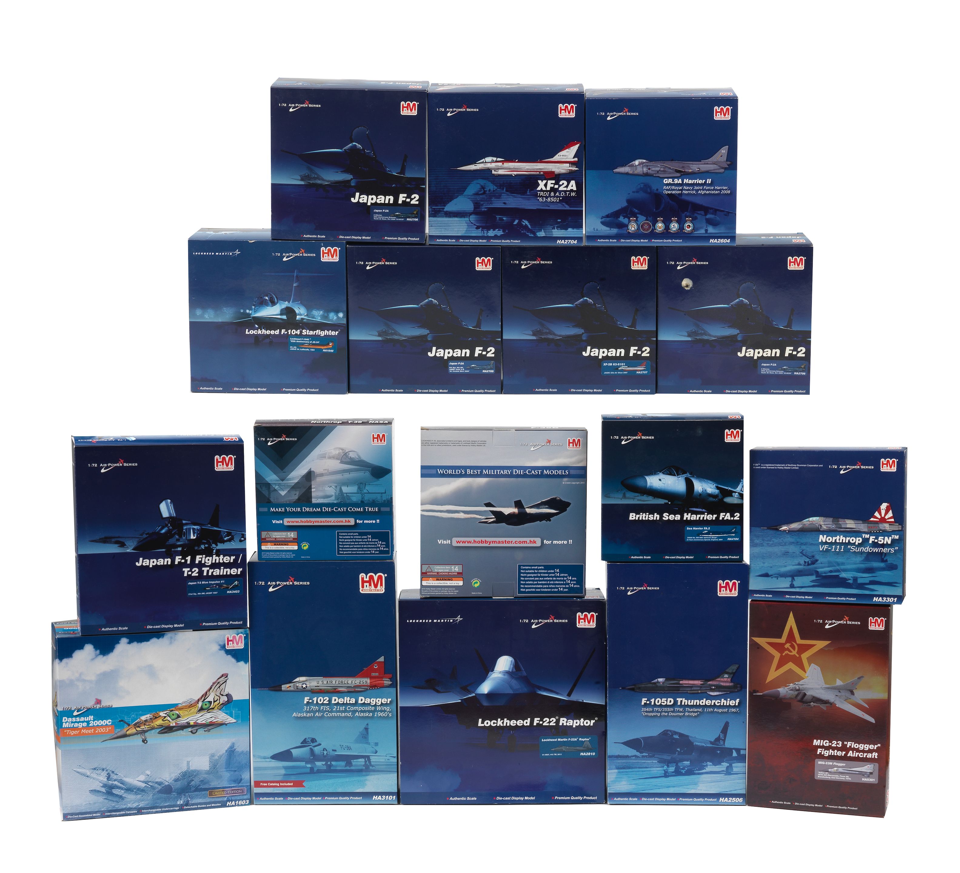Bonhams Cars : Assorted 172 scale boxed Jet Fighter aircraft models by ...