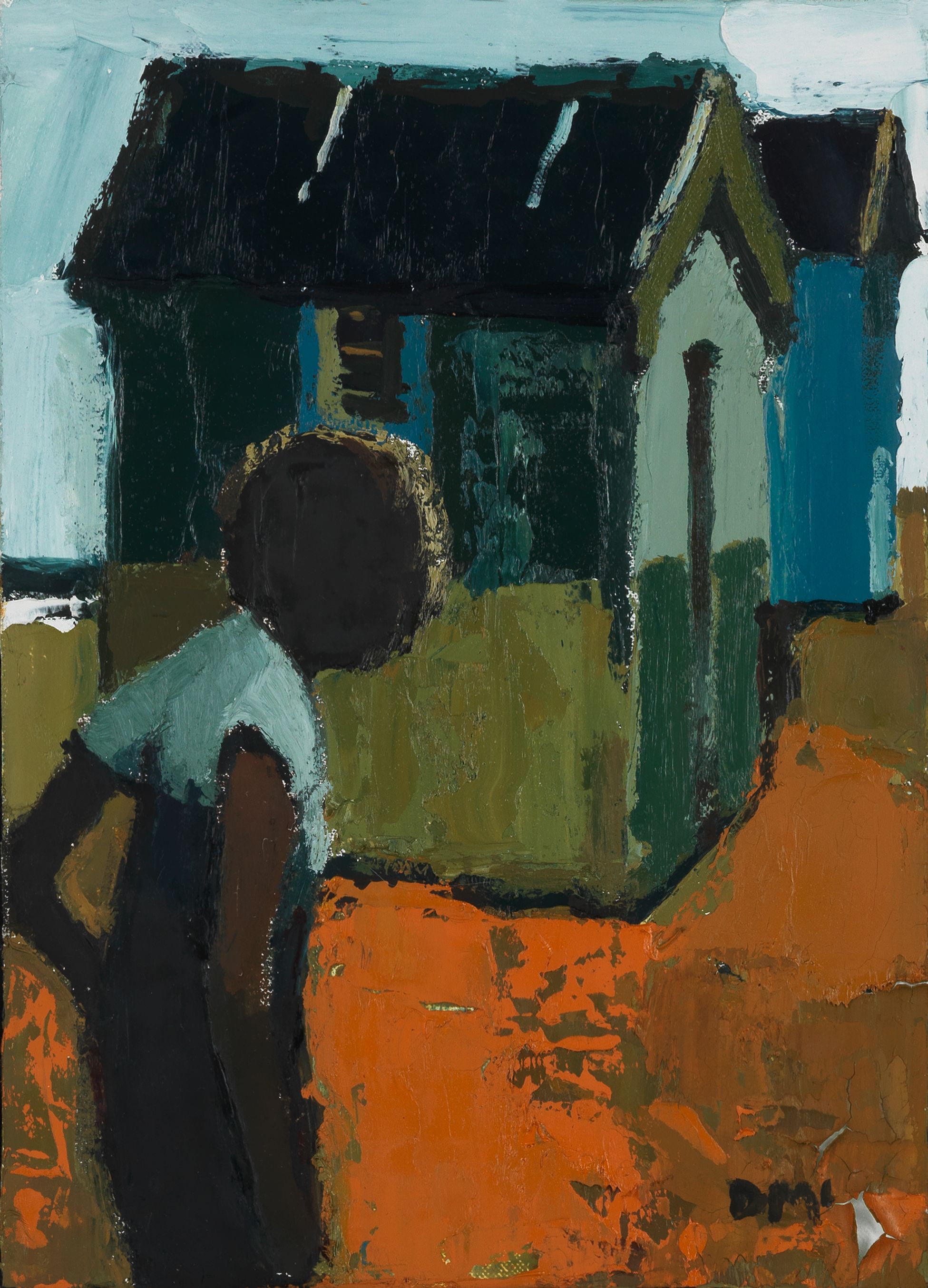 Bonhams : Donald McIntyre (British, 1923-2009) Girl and Beach Huts