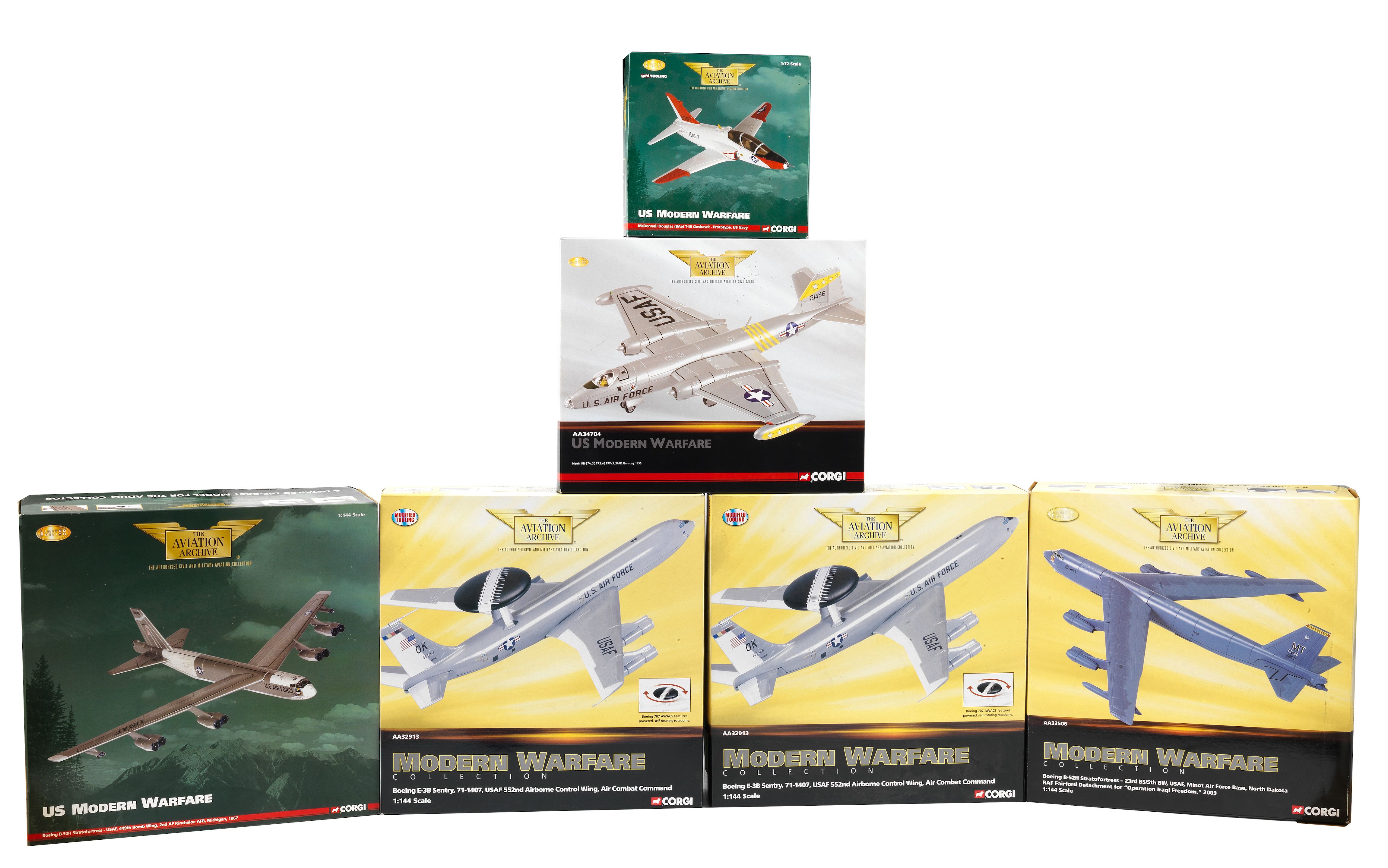 Bonhams Cars : Six boxed scale die-cast aircraft models by Corgi ...