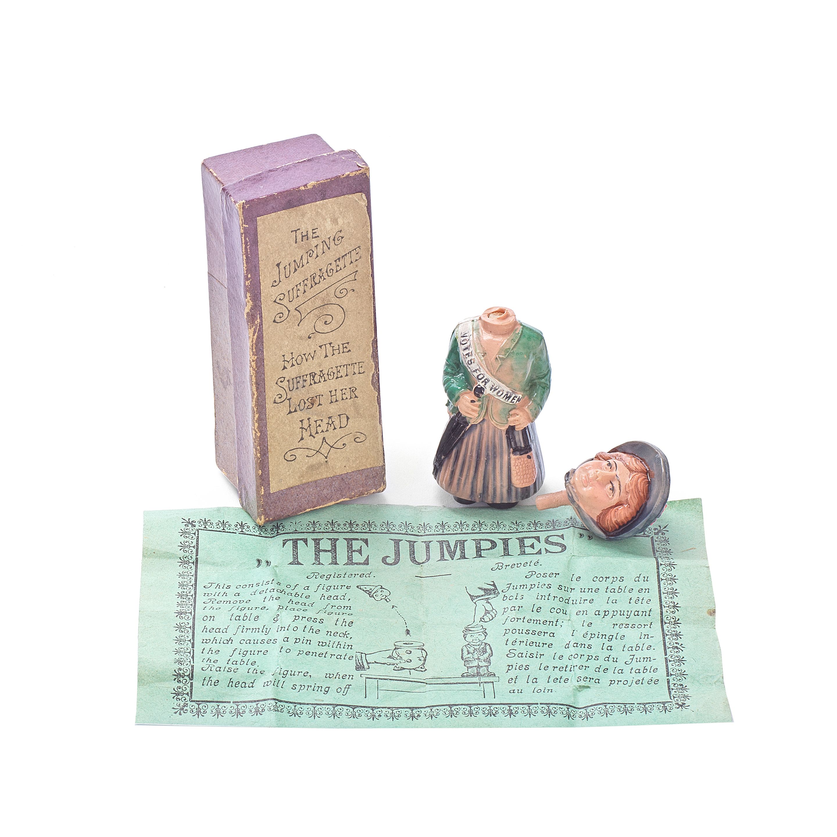Bonhams : SUFFRAGETTE JUMPING TOY The Jumping Suffragette, How the ...