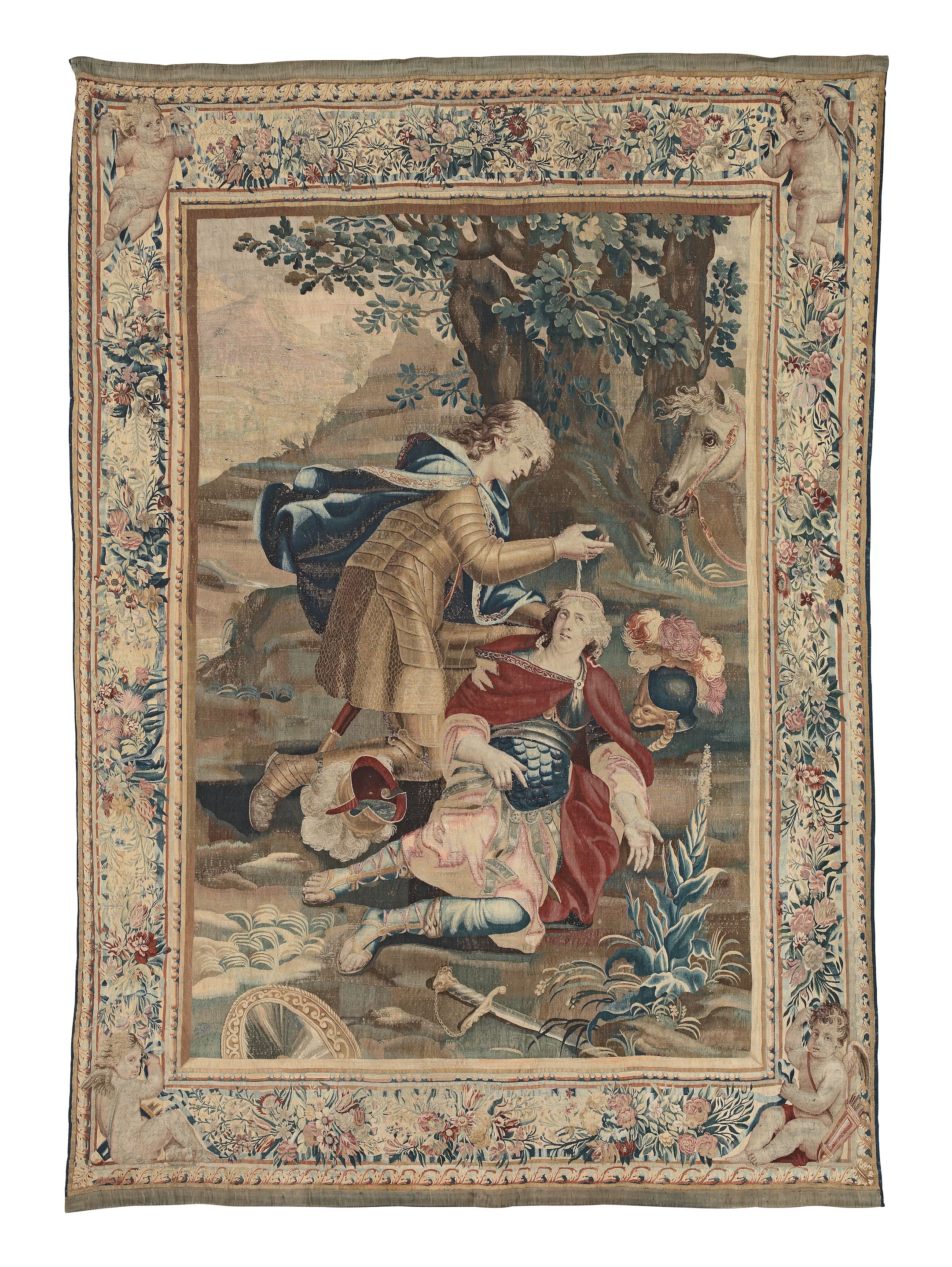 Bonhams : An impressive French (Paris) historical tapestry depicting ...