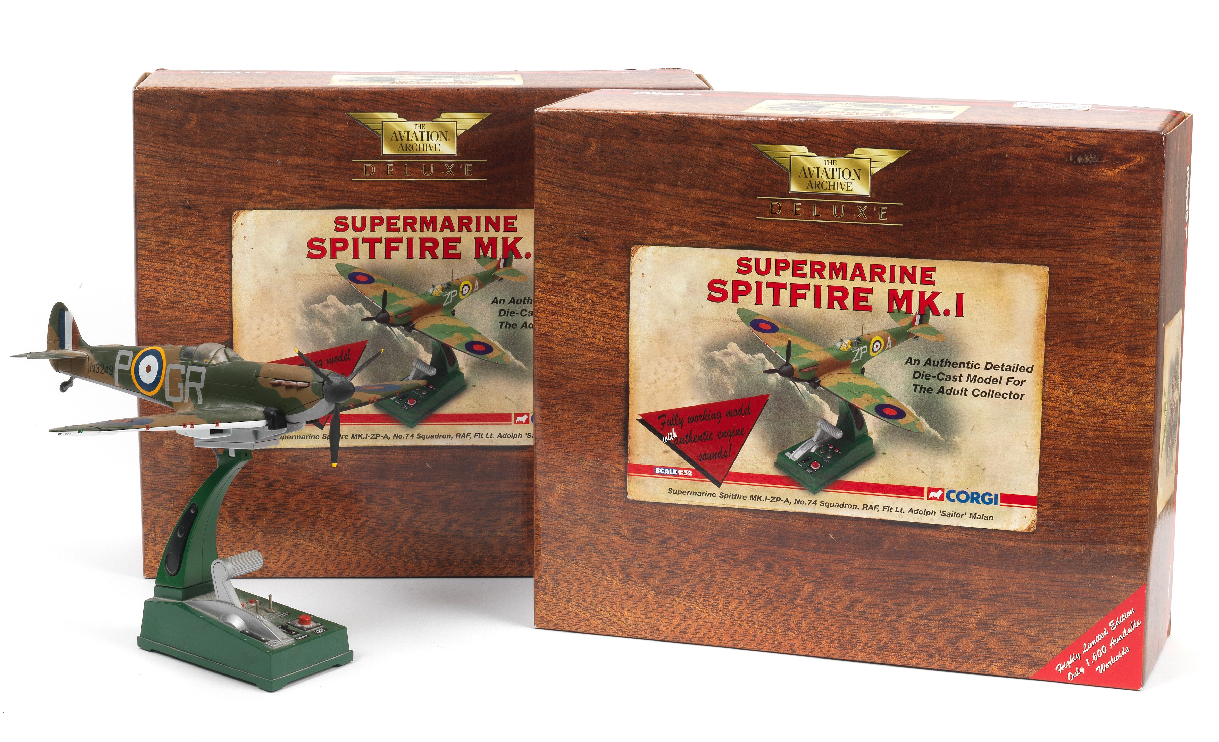 Bonhams Cars : Two boxed 132 scale Supermarine Spitfire Mk.I die-cast ...
