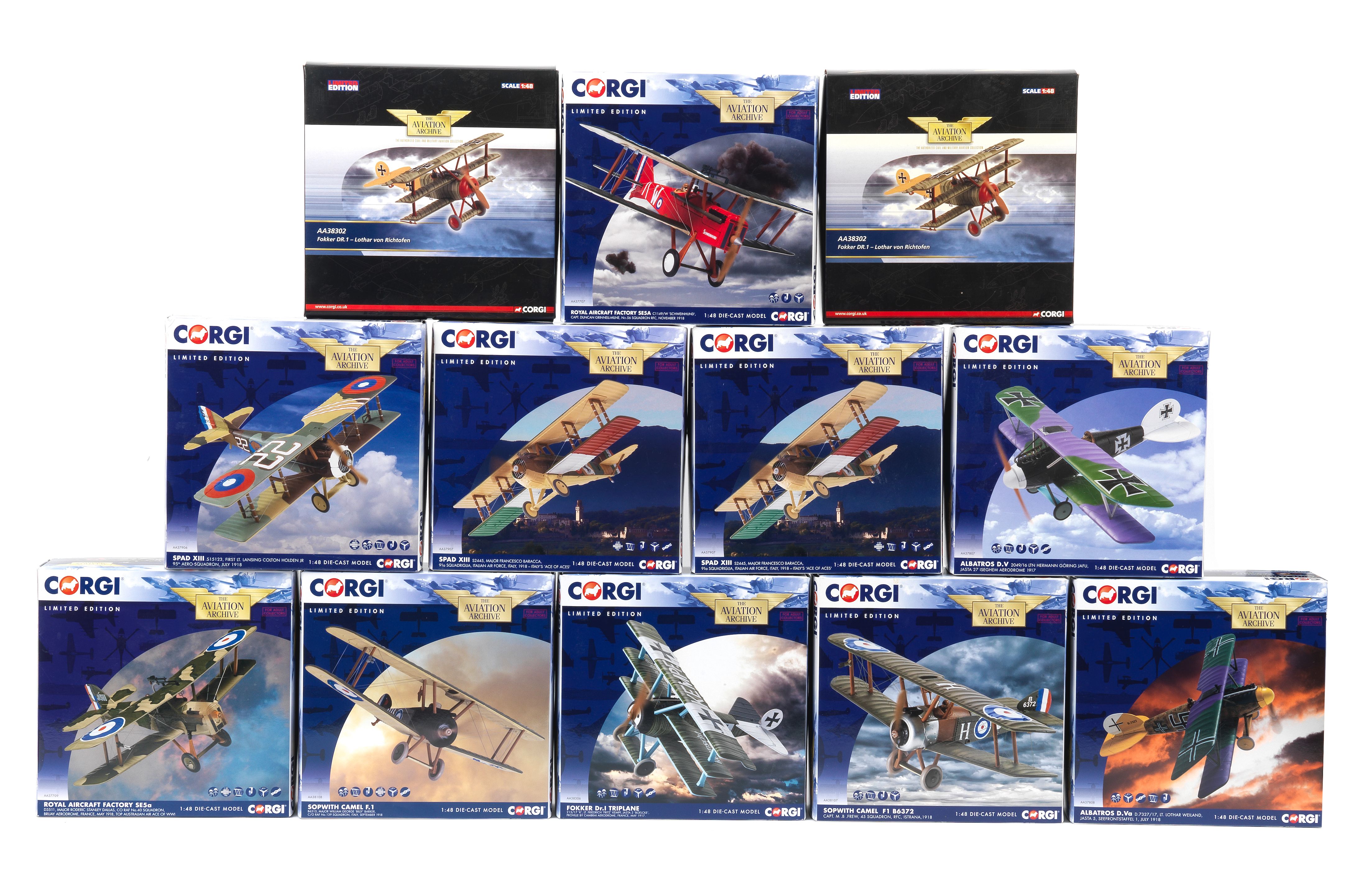 Bonhams Cars : Twelve boxed 148 scale die-cast metal model WWI aircraft ...