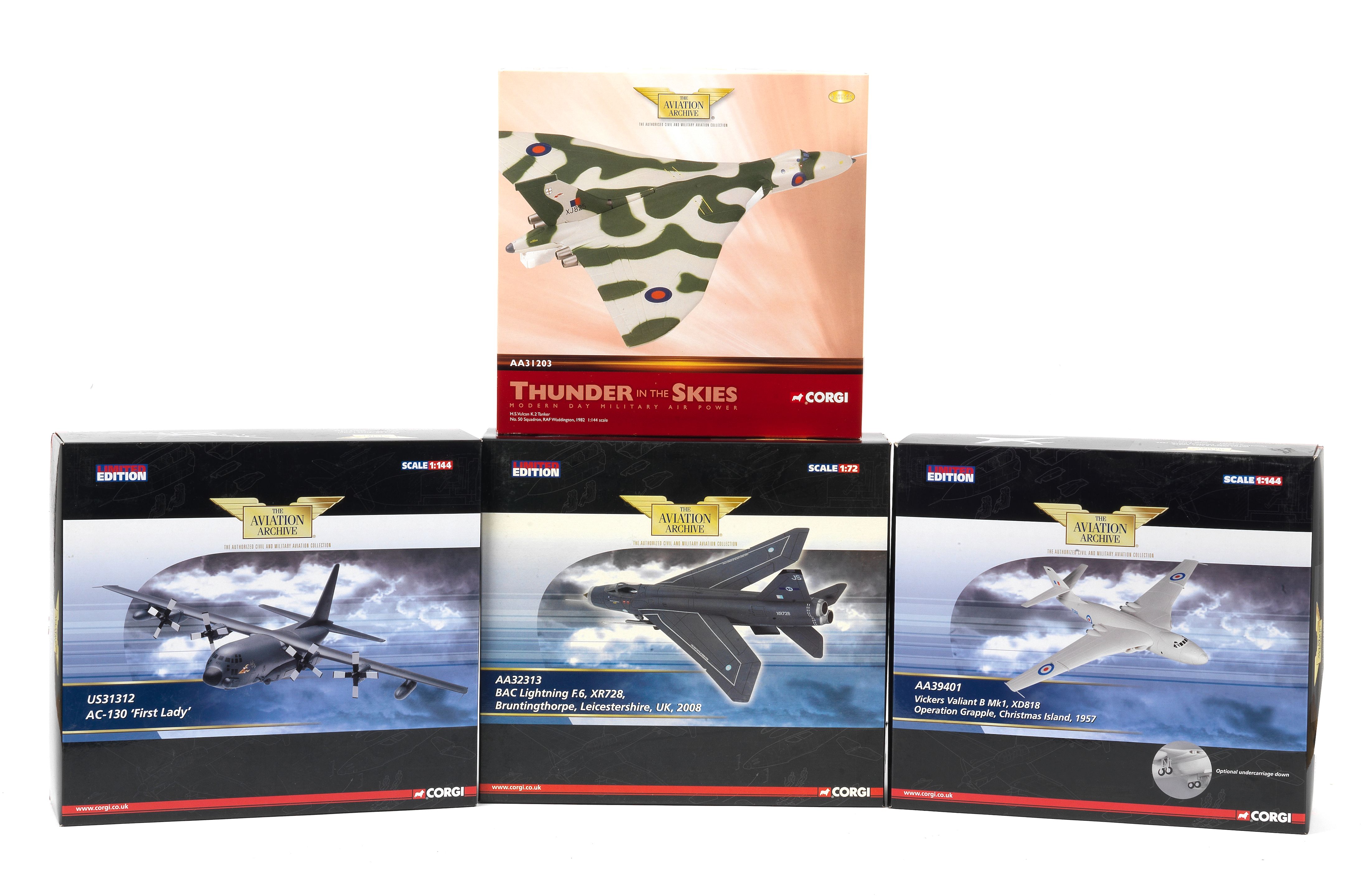Bonhams Cars : Four boxed die-cast metal model post-War aircraft by Corgi Aviation Archive, ((4))