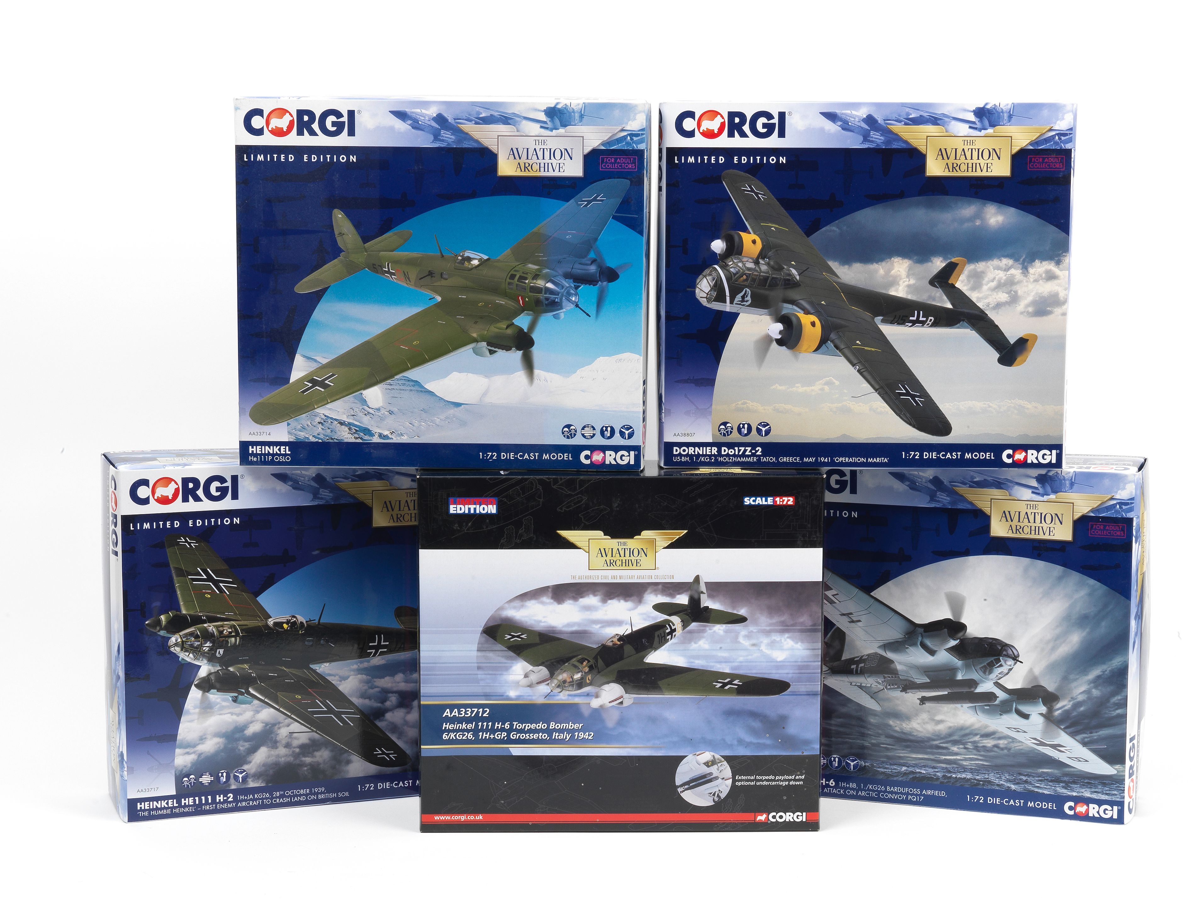 Bonhams Cars : Five boxed 172 scale die-cast metal model WWII German ...