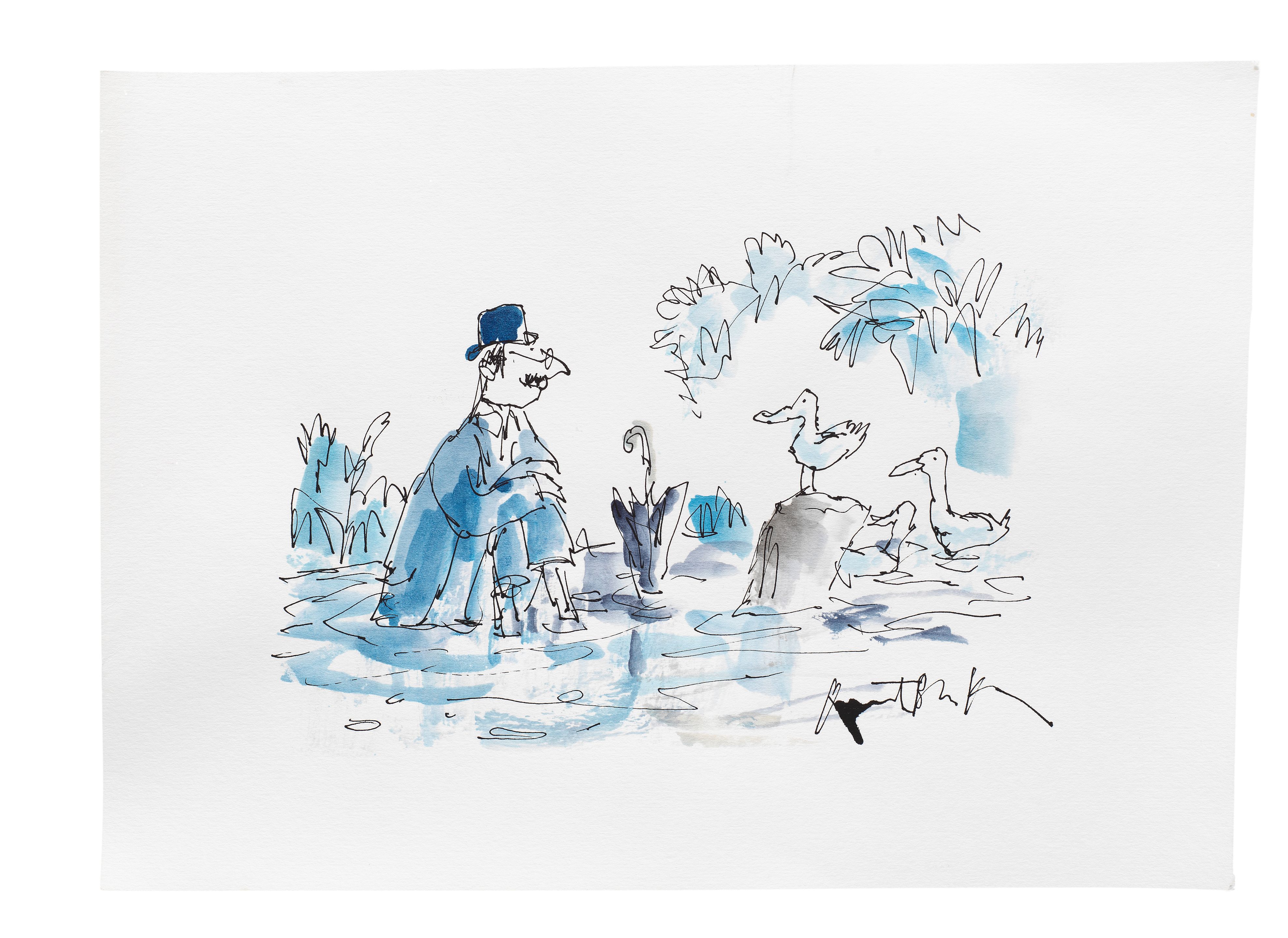 Bonhams : Sir Quentin Blake (British, born 1932) The Duck Inspector ...