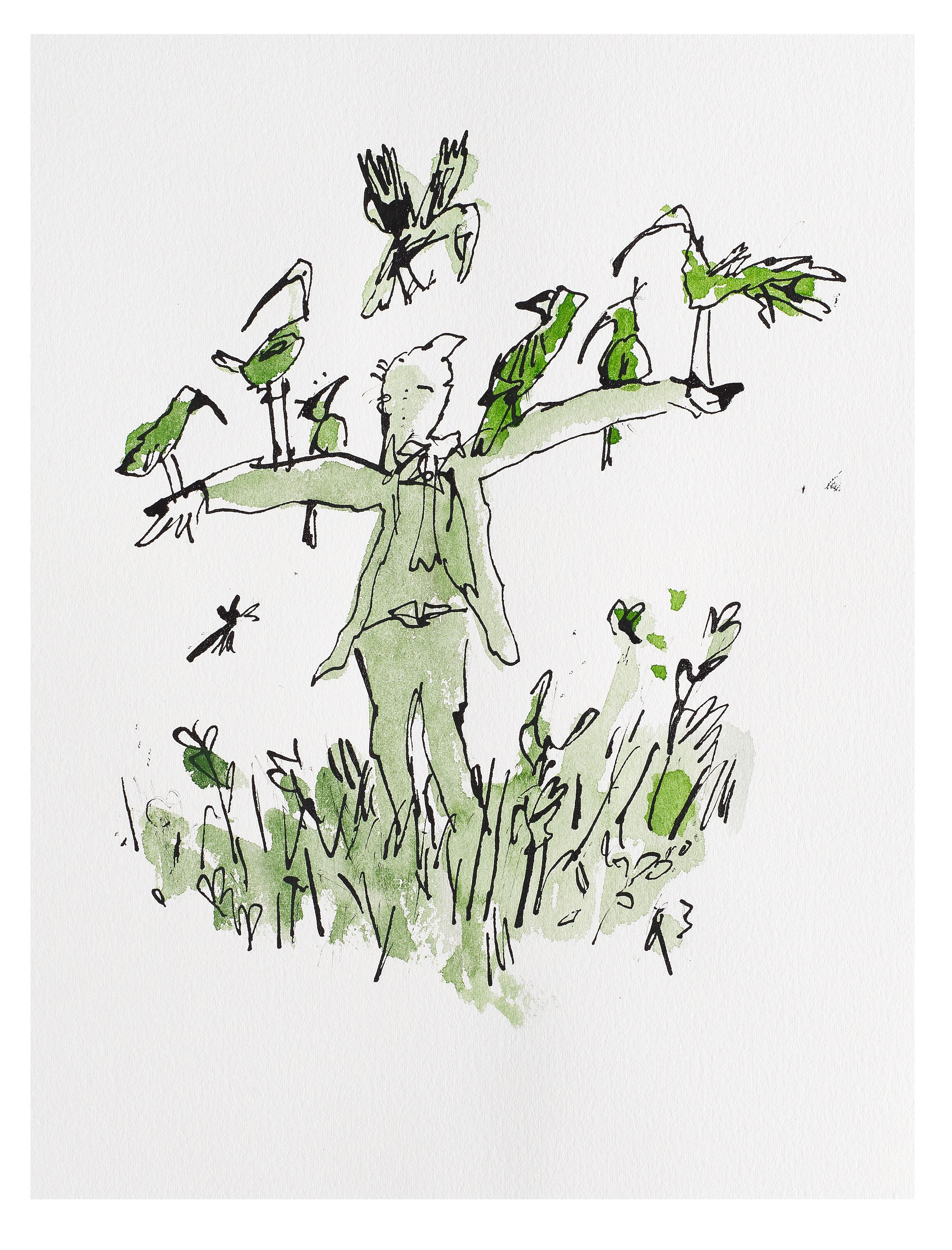 Bonhams : Sir Quentin Blake (British, born 1932) Avian Friends (unframed)