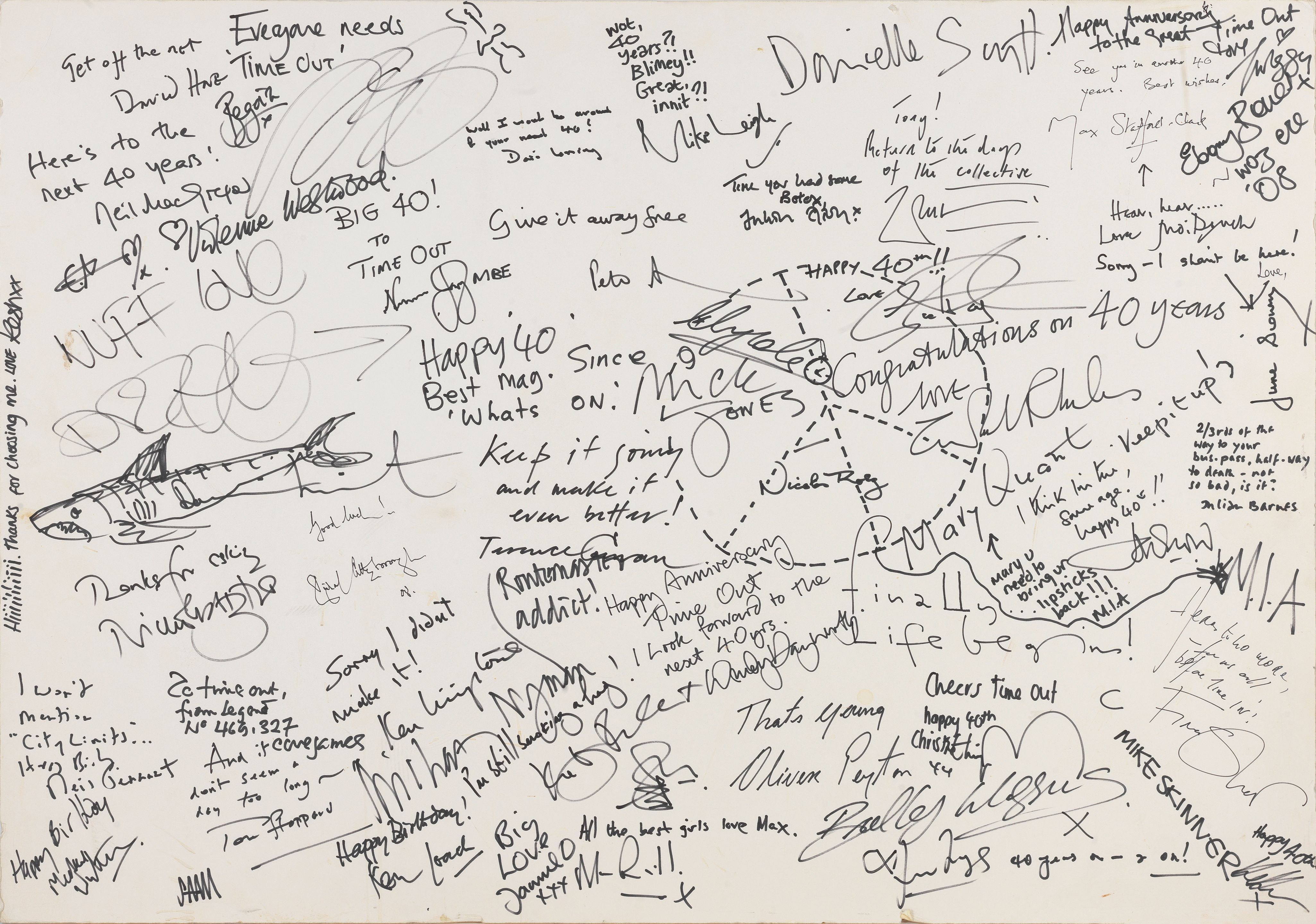 Bonhams : Time Out London Magazine A Signed Board From The 40th ...