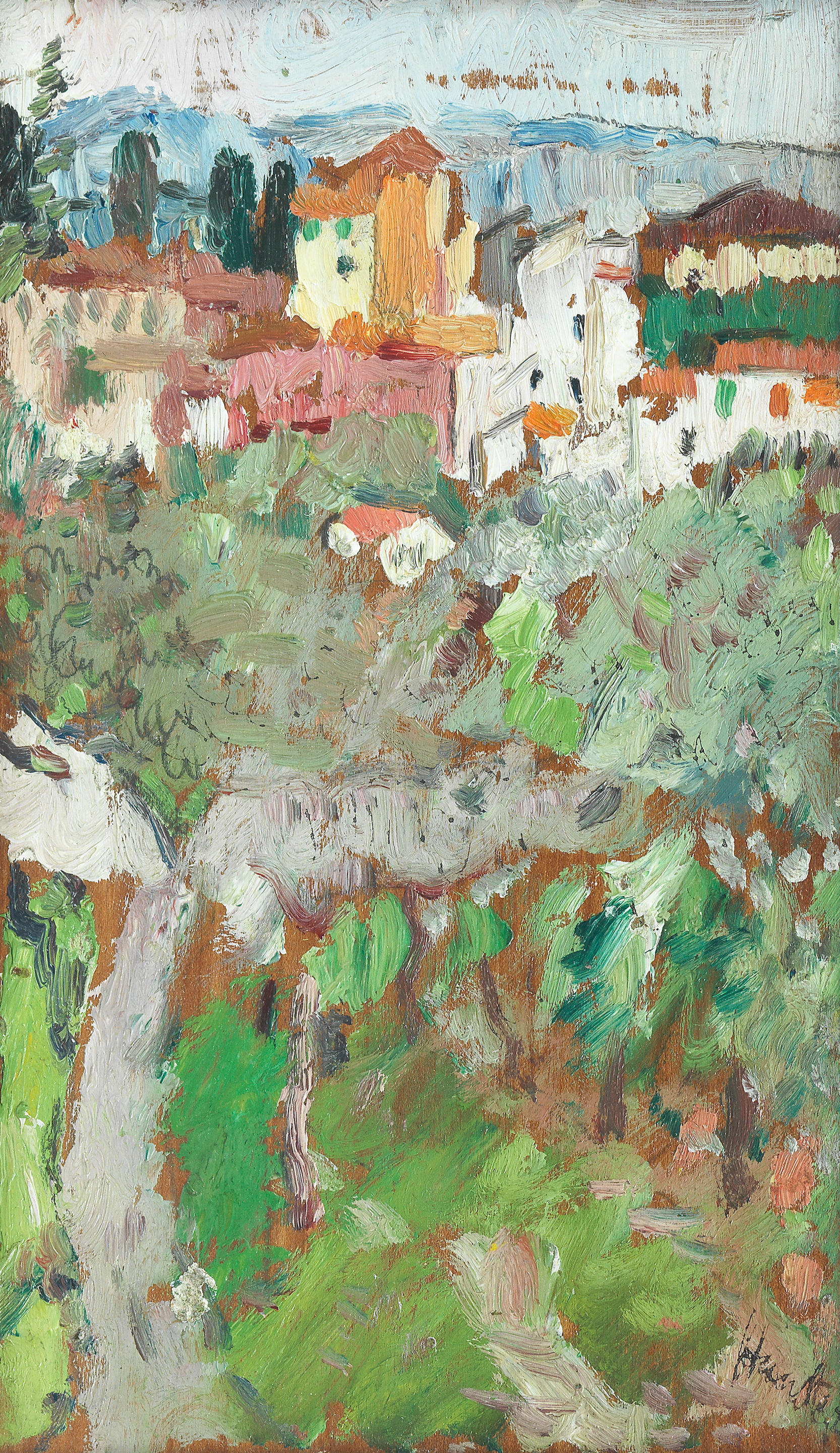 Bonhams George Leslie Hunter British 1877 1931 Continental Village