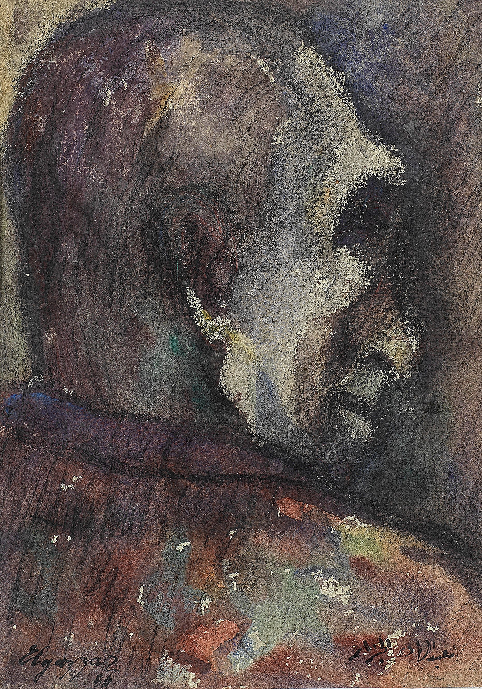 Bonhams : Abdel Hadi El-Gazzar (Egypt, 1925-1965) A Profile seen from Behind