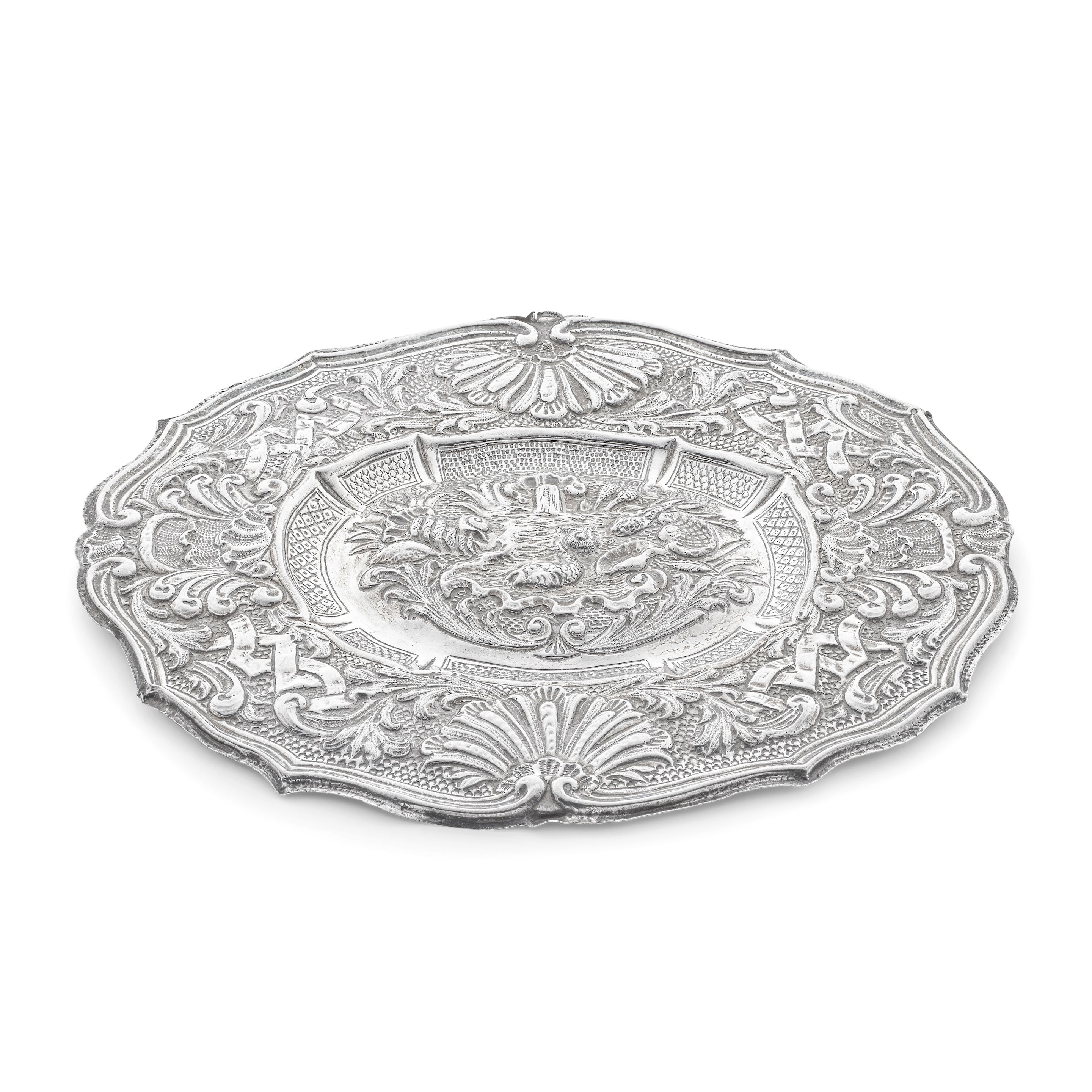 Bonhams : A Maltese silver glove tray no maker's mark, stamped Pinto ...