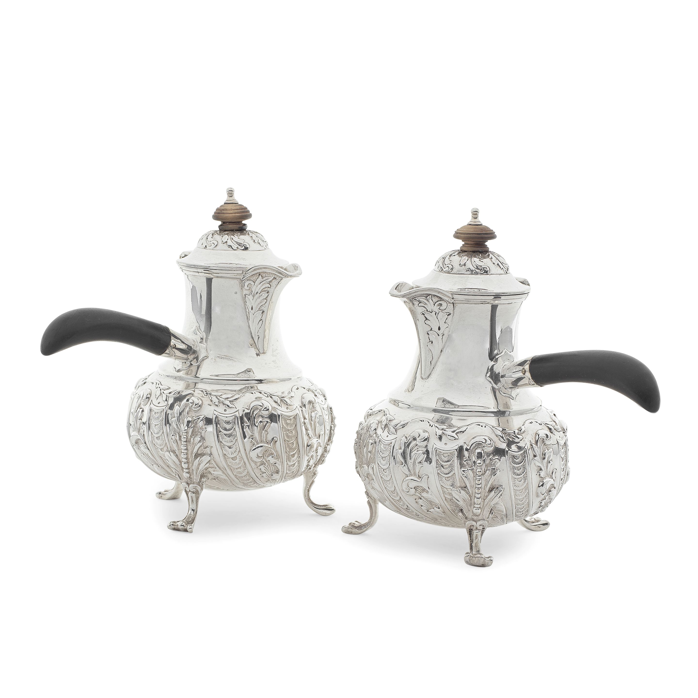 Bonhams : A pair of Victorian silver café au lait pots Thomas Alfred ...
