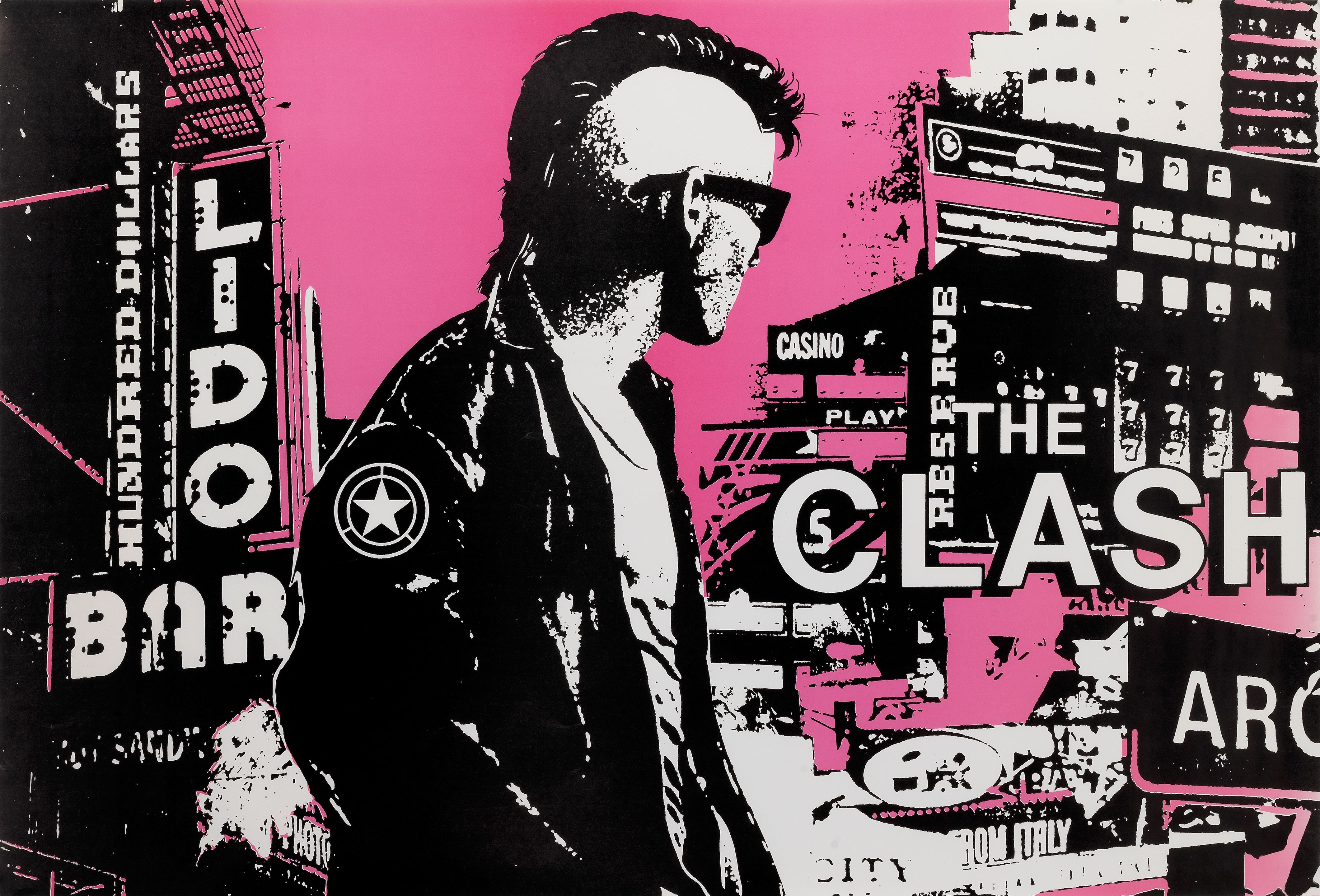 Bonhams : The Clash Punk City Rockers, a rare poster, 1984