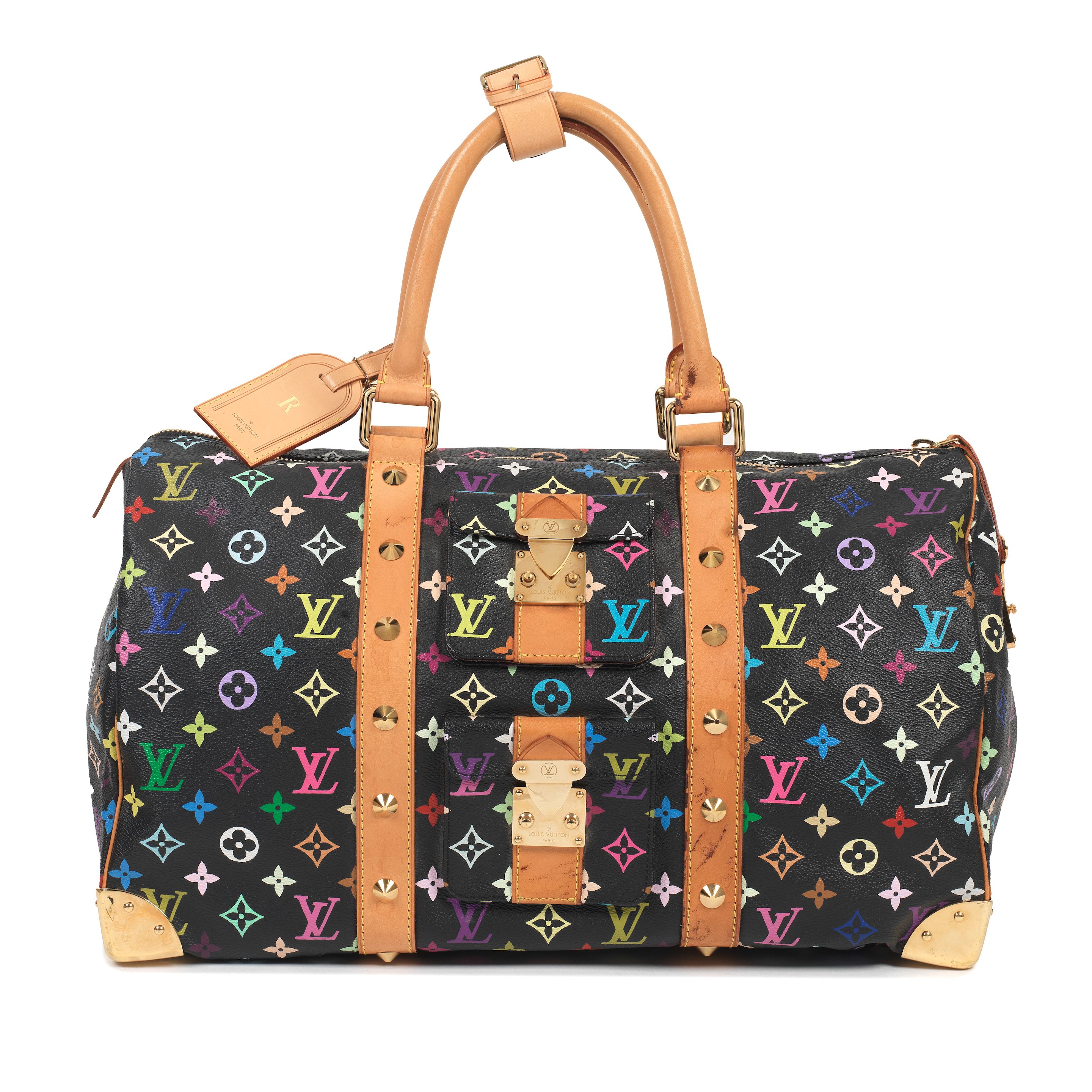 Bonhams : Louis Vuitton x Takashi Murakami A Black Multicolore Monogram ...