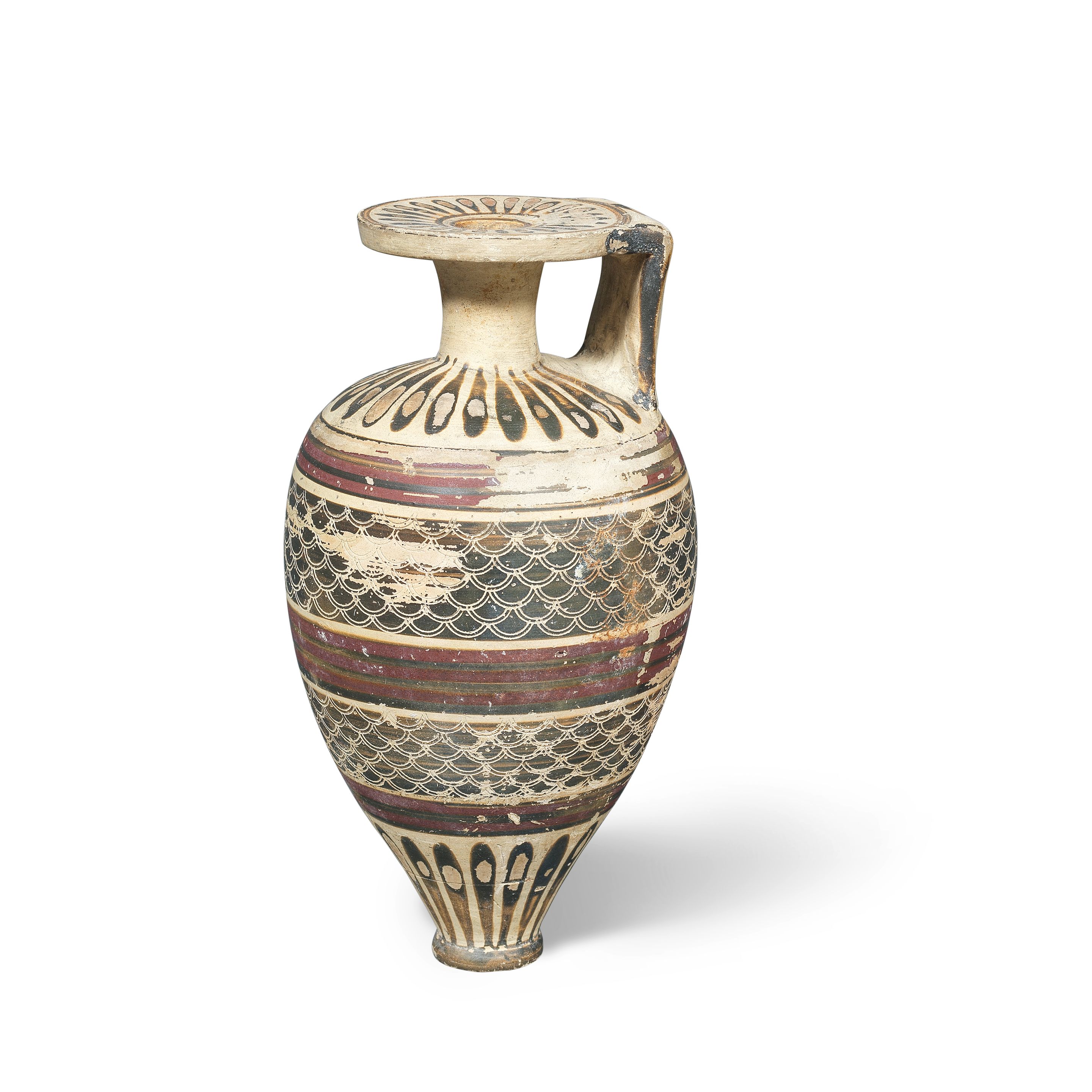 Bonhams : A Corinthian piriform pottery aryballos
