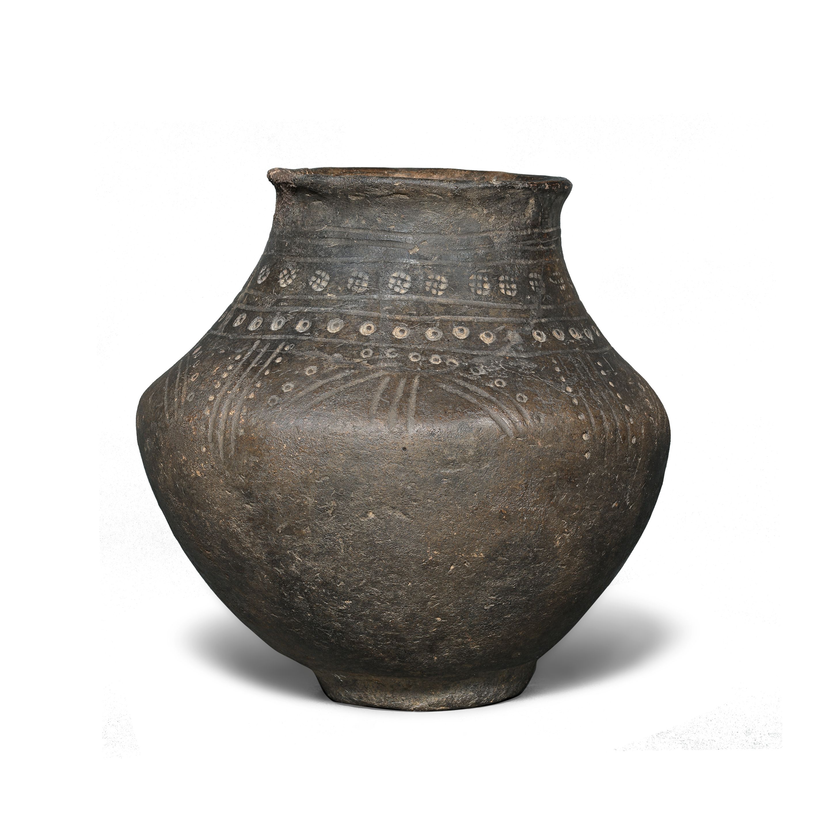 Bonhams : An Anglo-Saxon burnished brown pottery urn