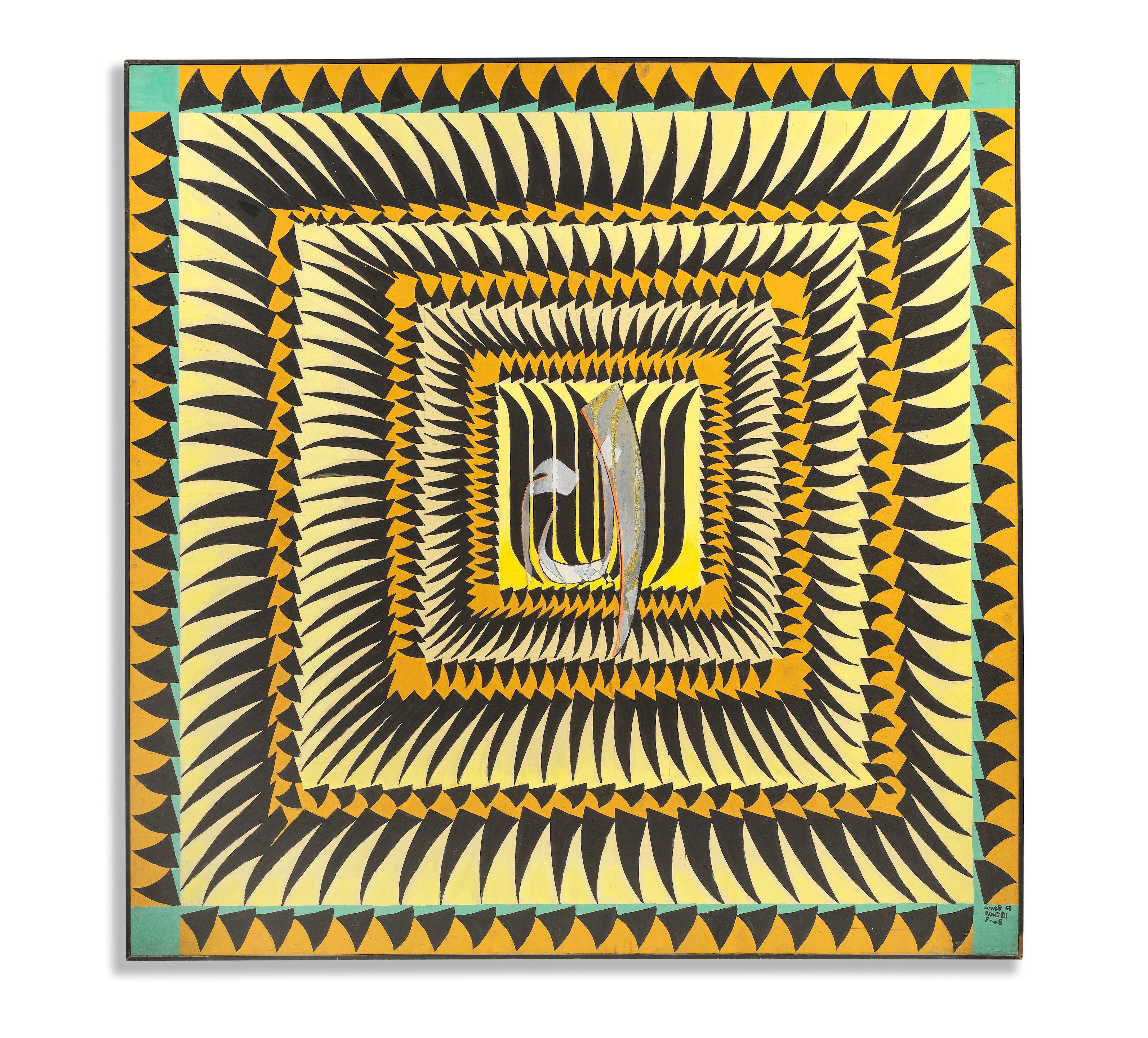 Bonhams : Omar El-Nagdi (Egypt, 1931-2019) Alef Lam Mim