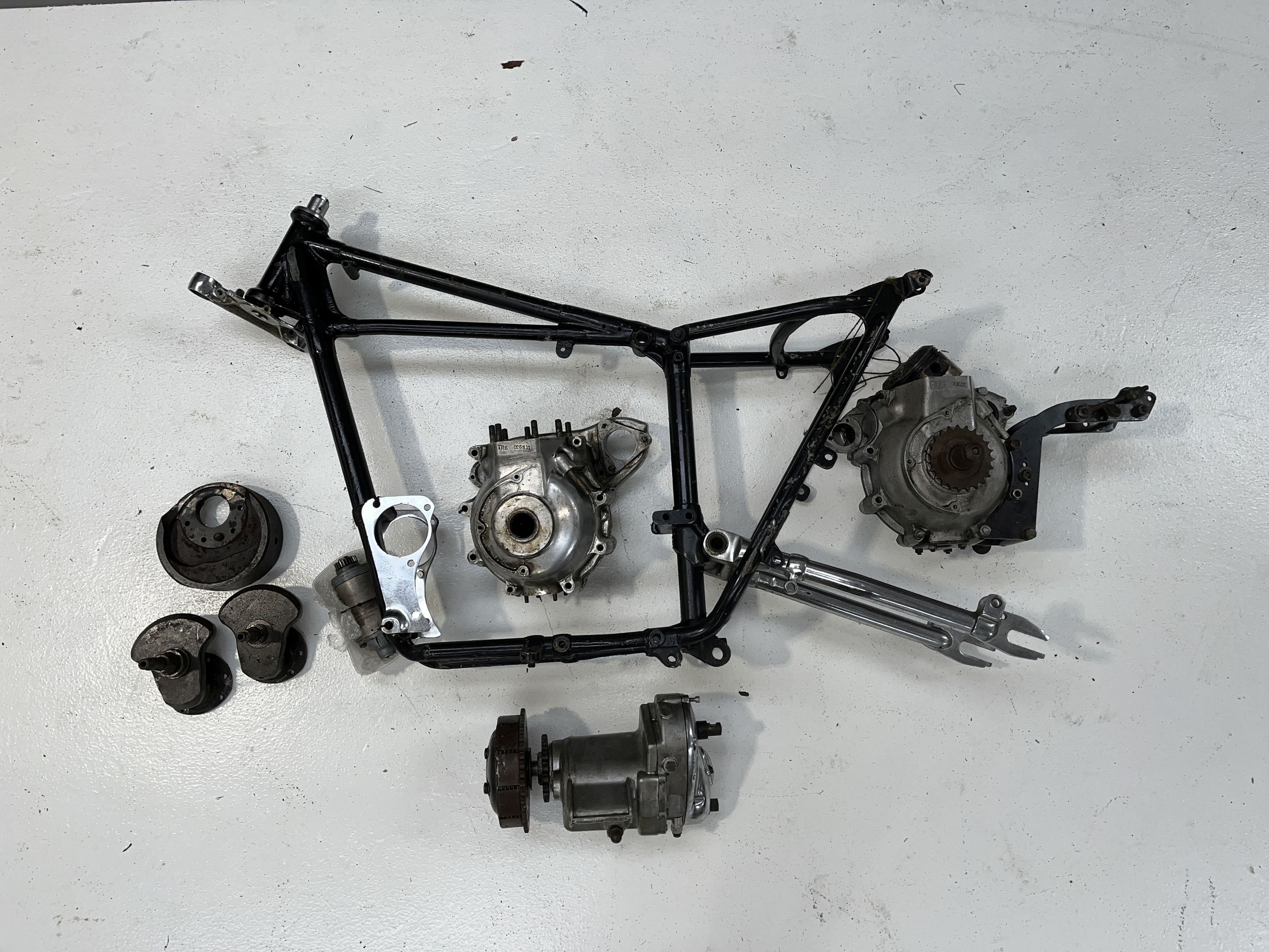 Bonhams Cars : A 1959 Triumph TR6 frame and engine ((Qty))