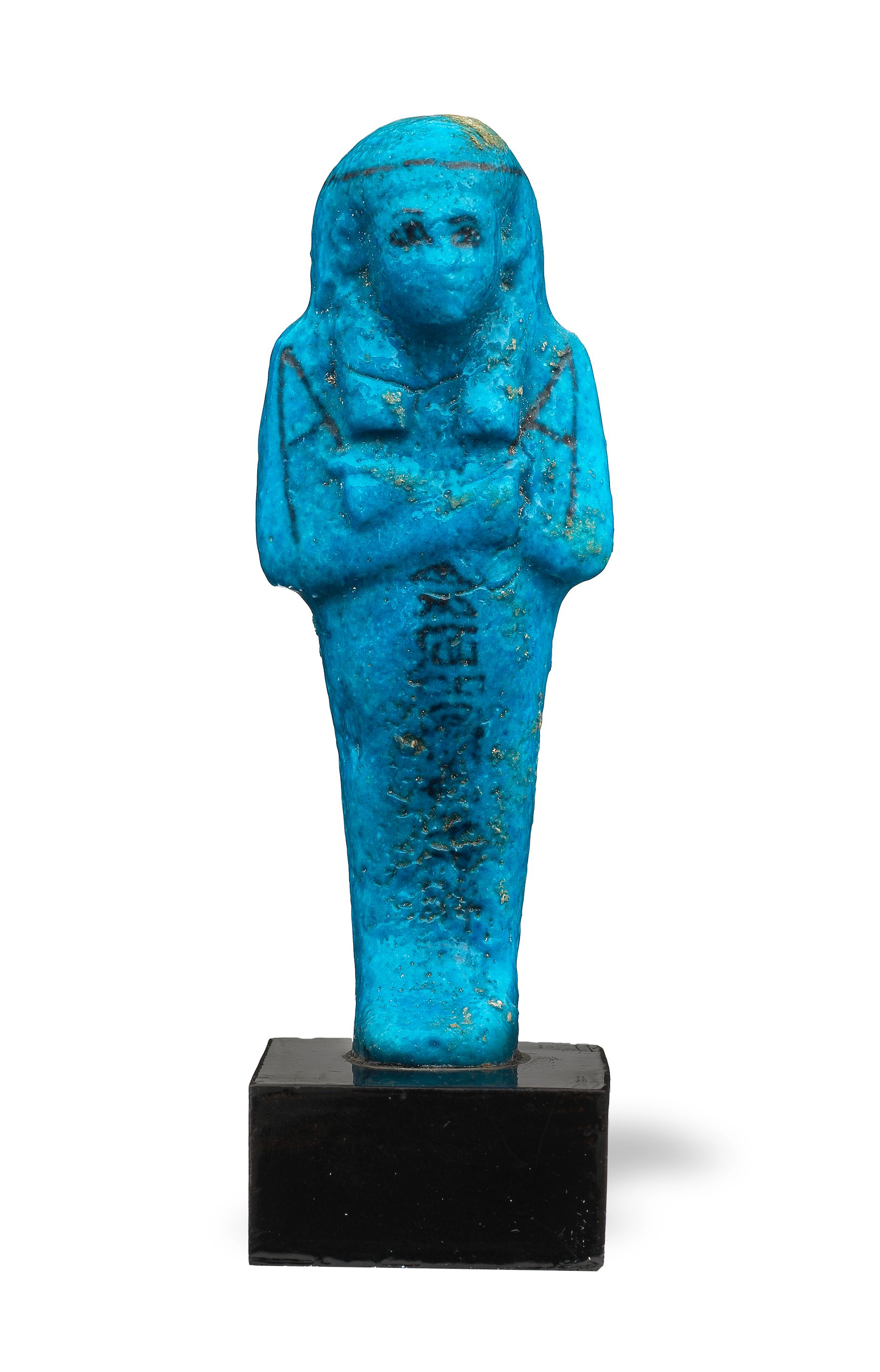Bonhams : An Egyptian bright blue glazed faience shabti for the ...