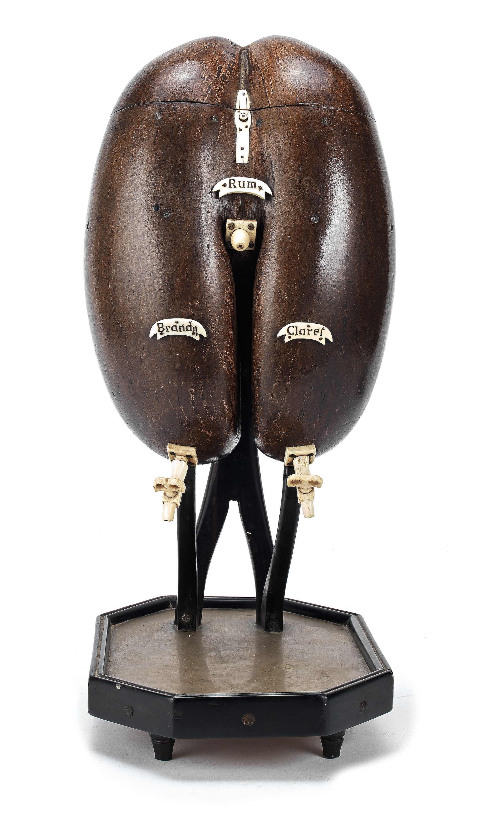 Bonhams : An unusual late 19th/early 20th century bone mounted Coco de ...
