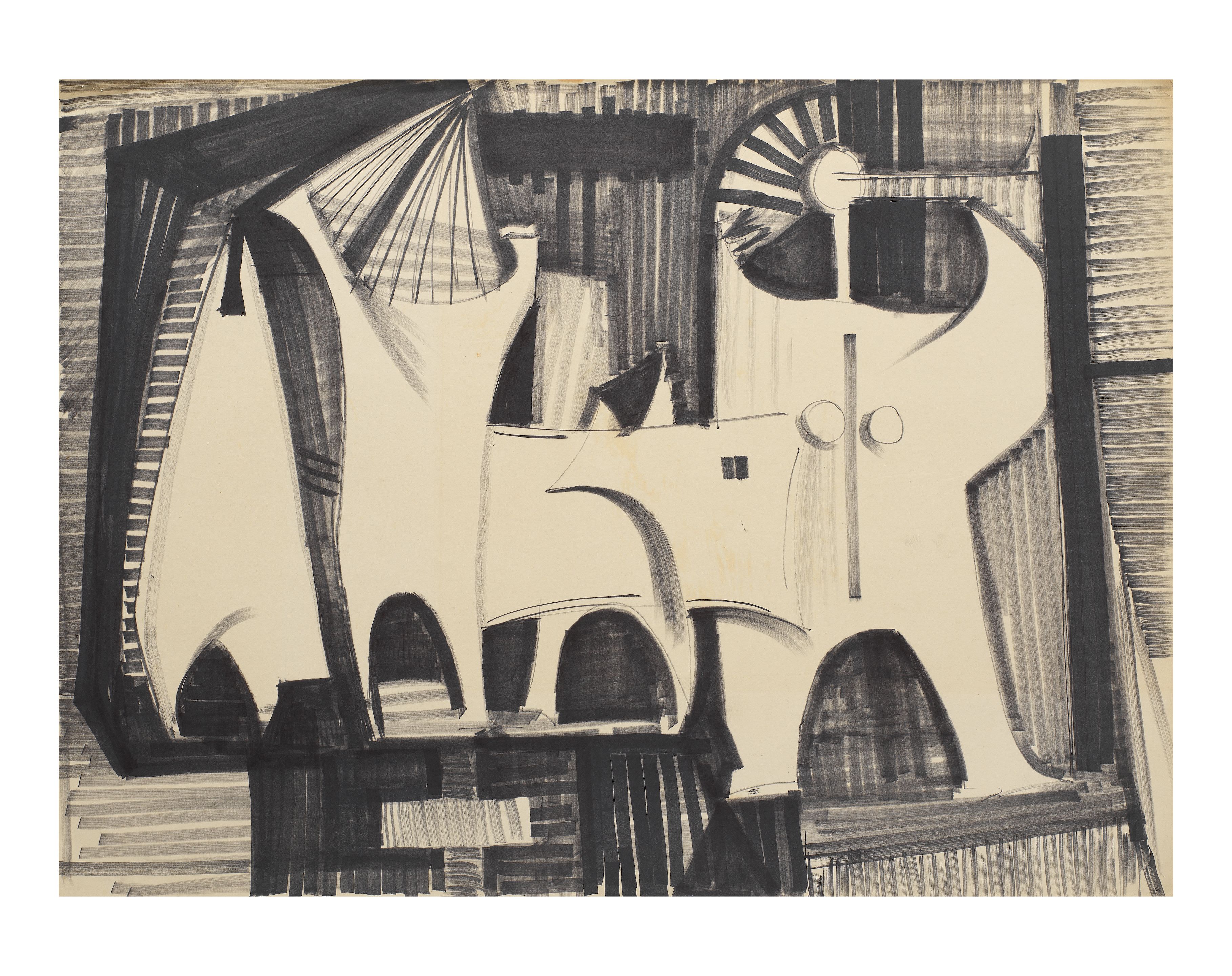 Bonhams : Kadhim Hayder (Iraq, 1932-1985) Untitled (from the Epic of ...