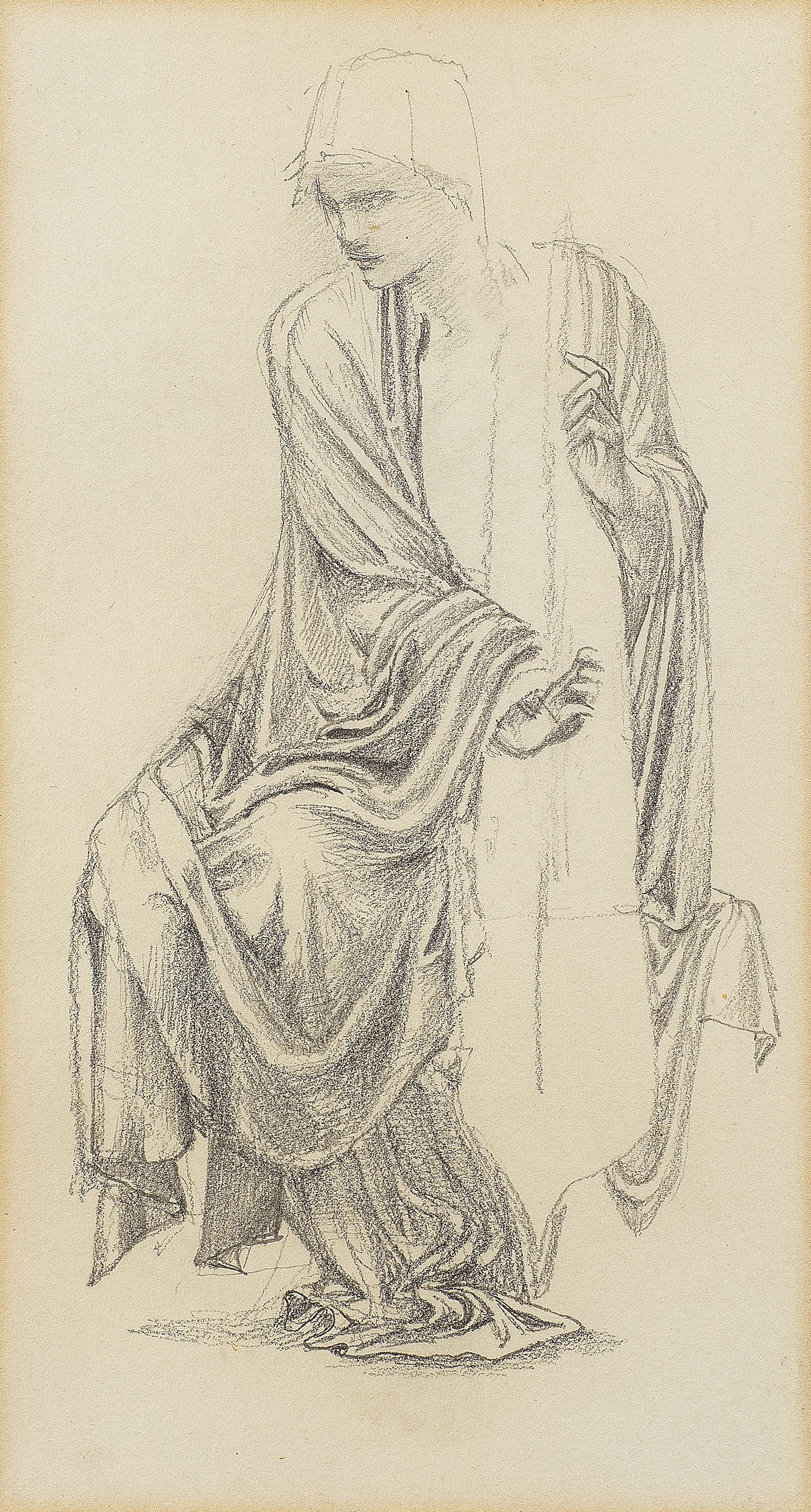Bonhams : Sir Edward Coley Burne-Jones, Bt., ARA, RWS (British, 1833-1898) Two studies for The ...