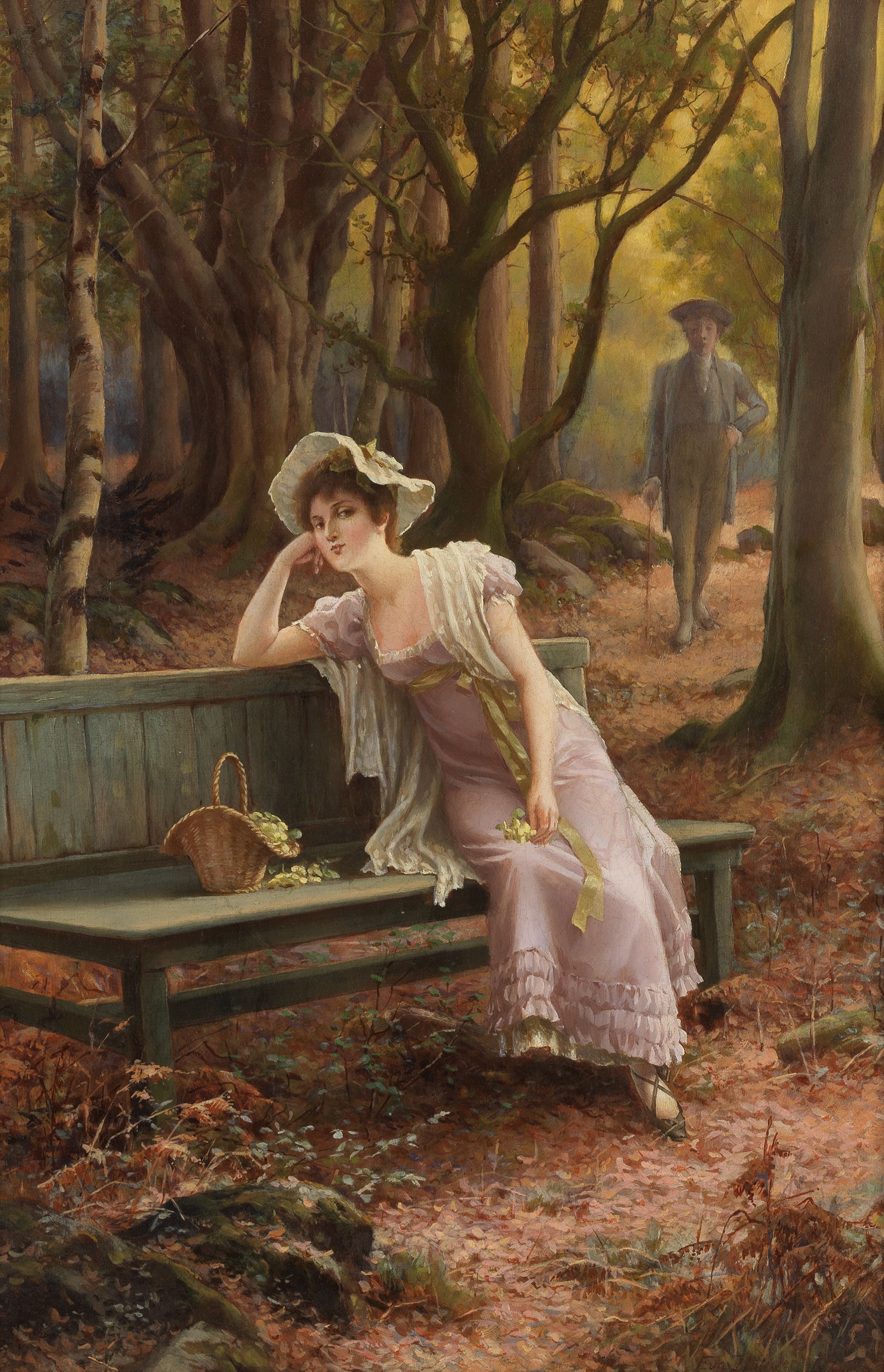 Bonhams : Eva Hollyer (British, active 1891-1898) The meeting place