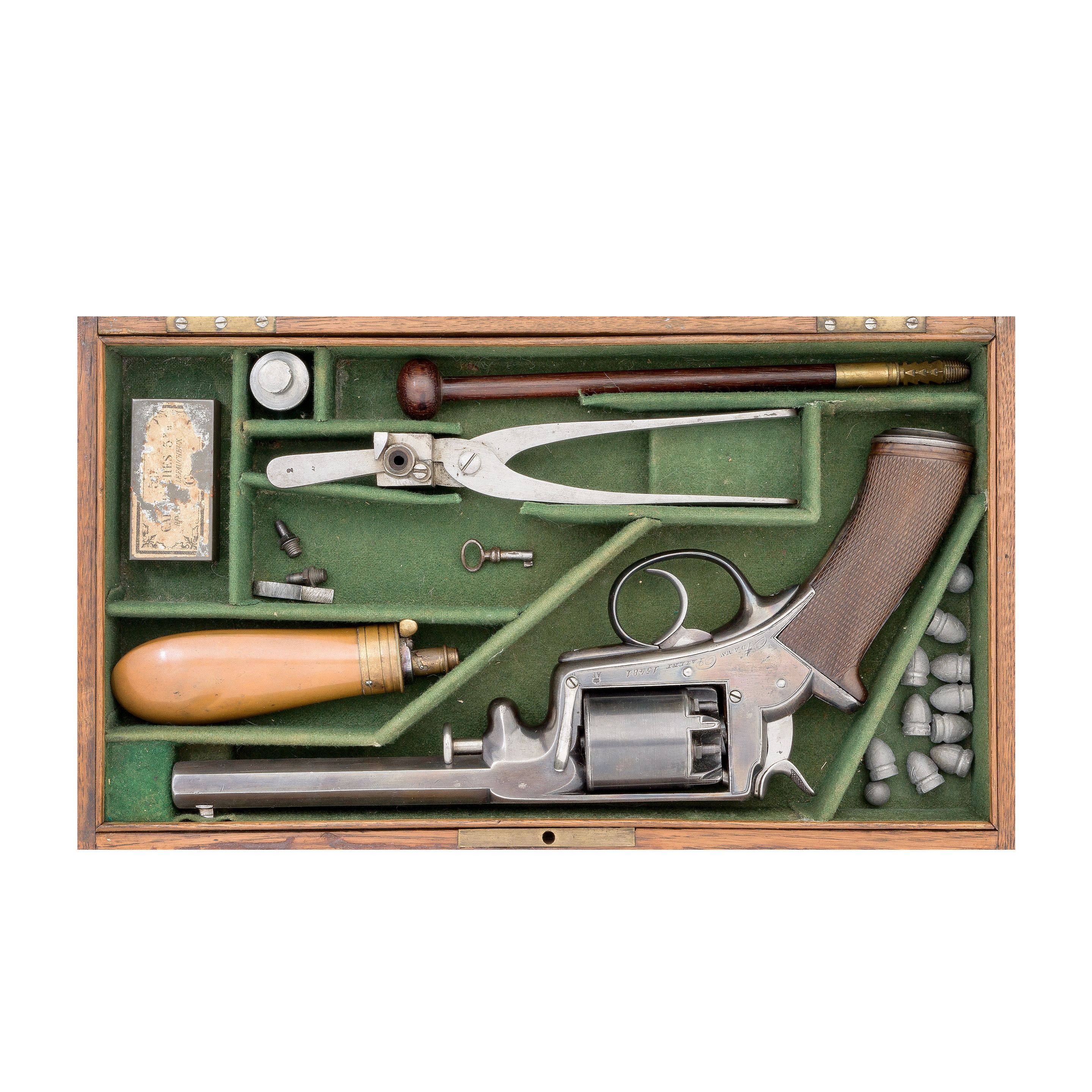 Bonhams : A Cased Liège 50-Bore Percussion Adams Patent 1851 Model ...