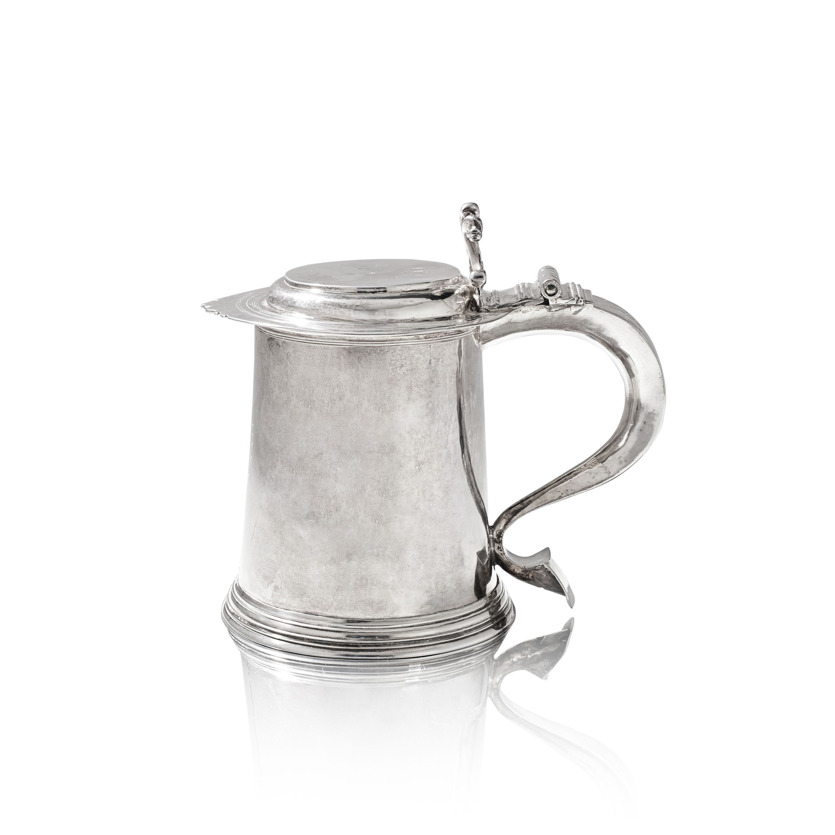 Bonhams : A rare William III Irish silver lidded tankard Joseph Walker ...