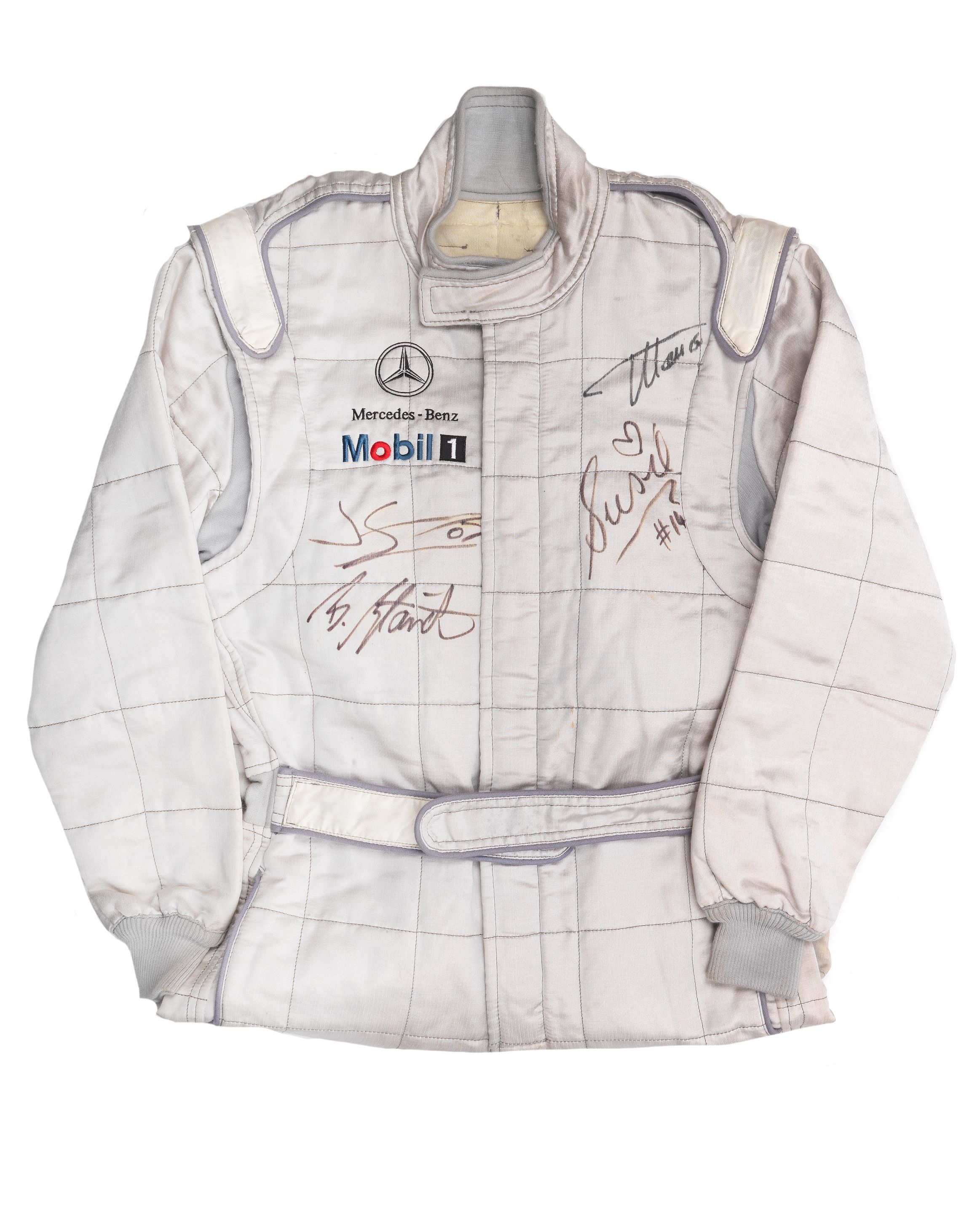 Bonhams Cars : A Mercedes-Benz Mobil 1 2007 promotional race suit, worn by Bernd Maylander and ...