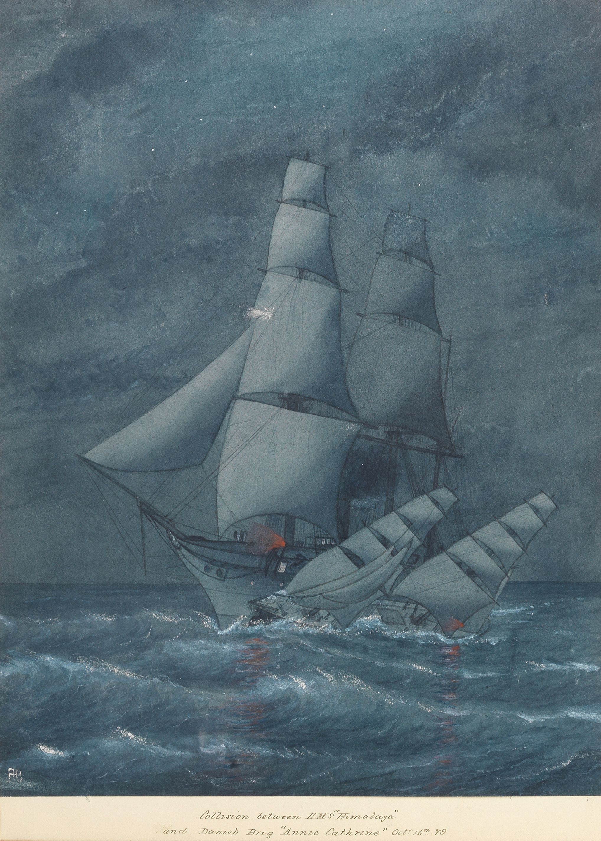 Bonhams : Lieutenant Francis Henry Boyer (British, 1854-1926) Collision ...