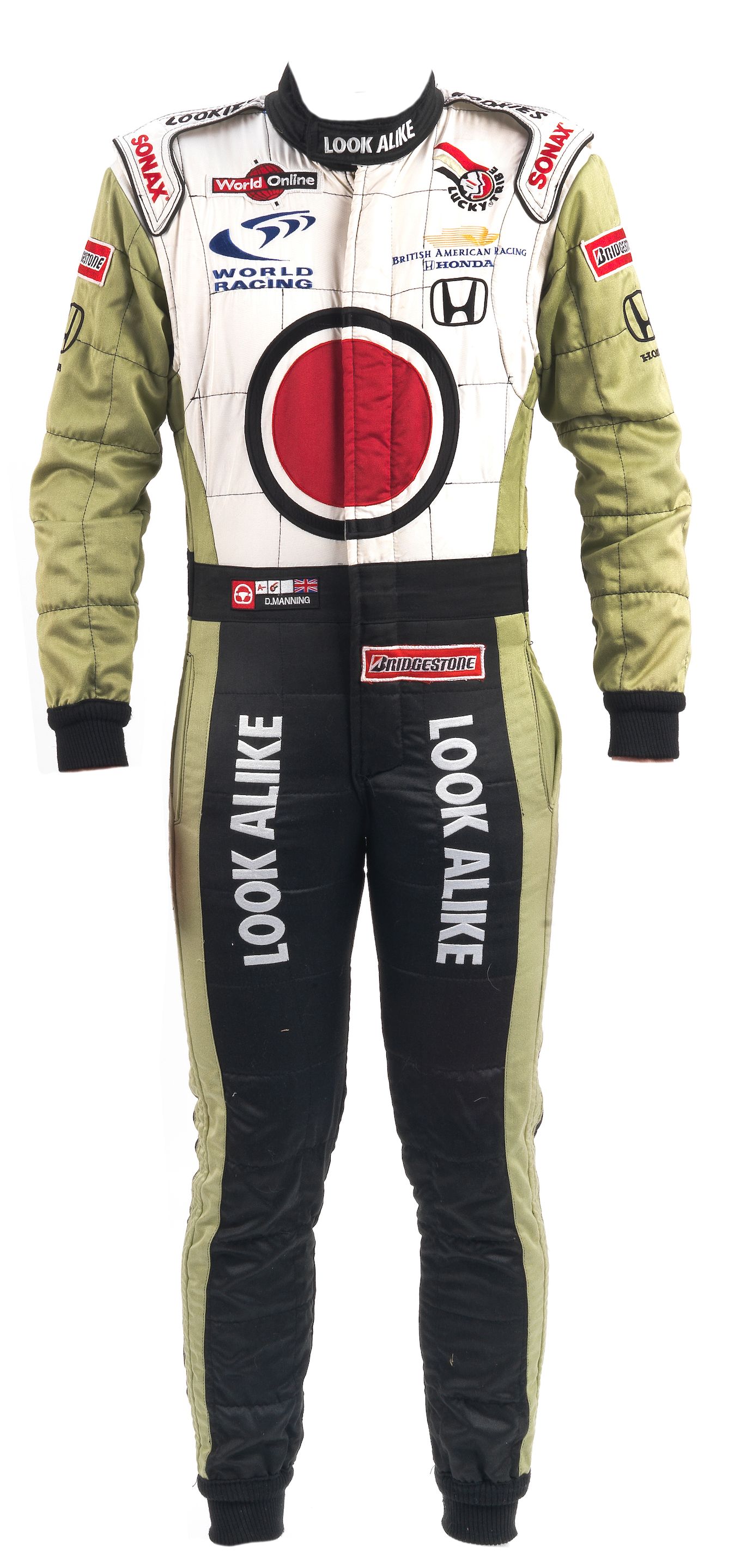 Bonhams Cars : A set of Darren Manning BAR Honda race overalls by ...