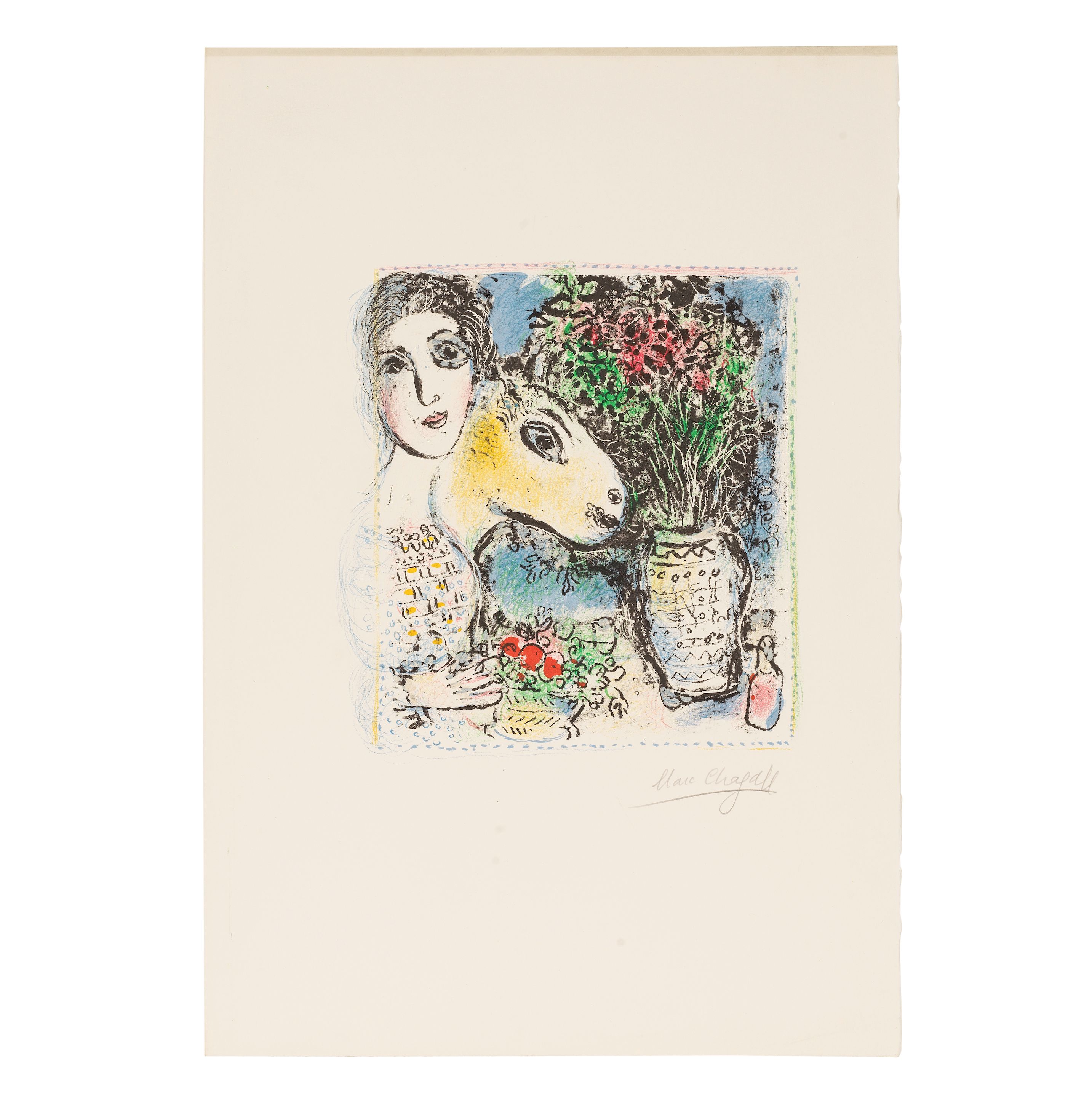 Bonhams Cornette de Saint Cyr : MARC CHAGALL (1887-1985) Femme à la ...