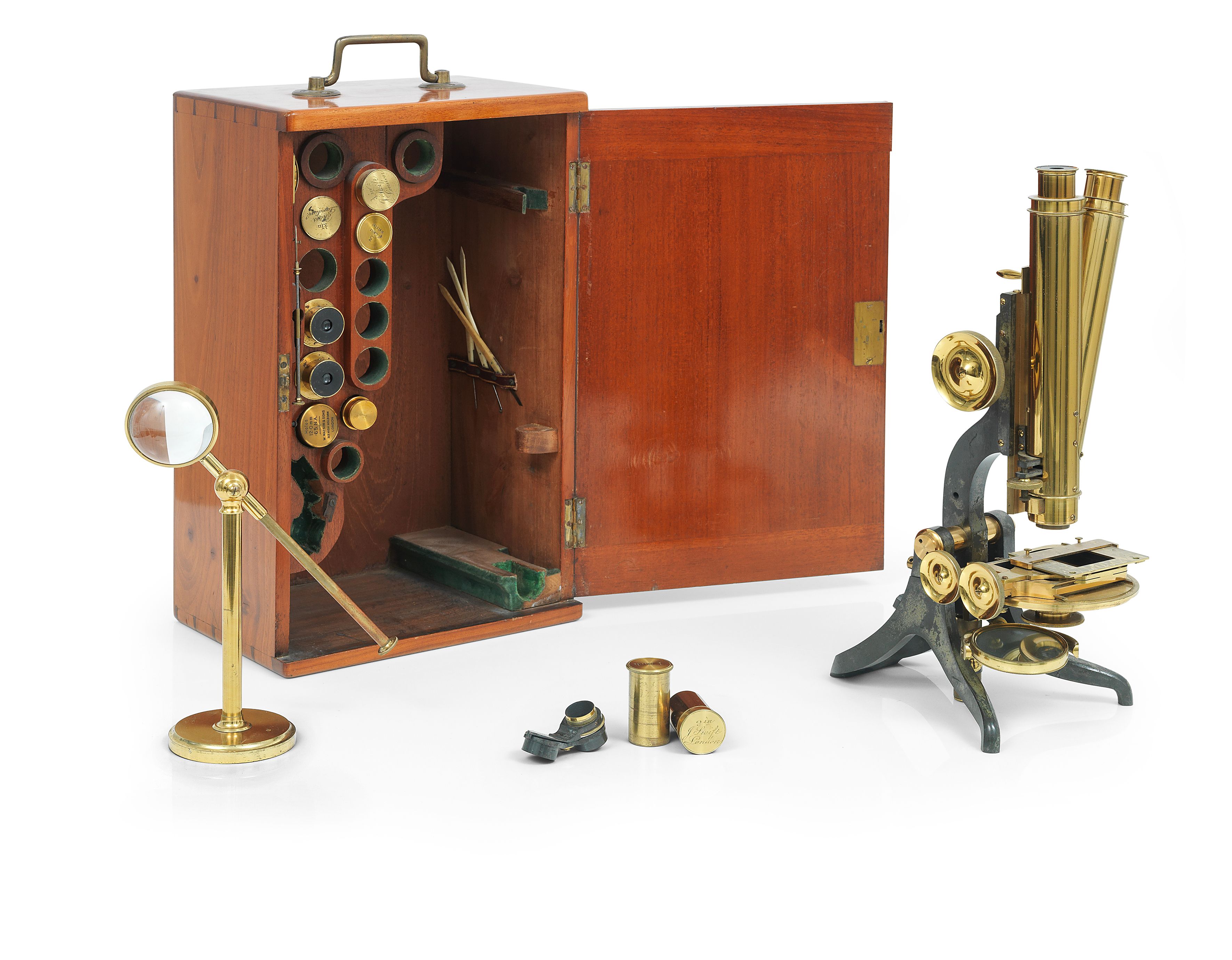 Bonhams : A James Swift compound binocular microscope, English, circa 1880,