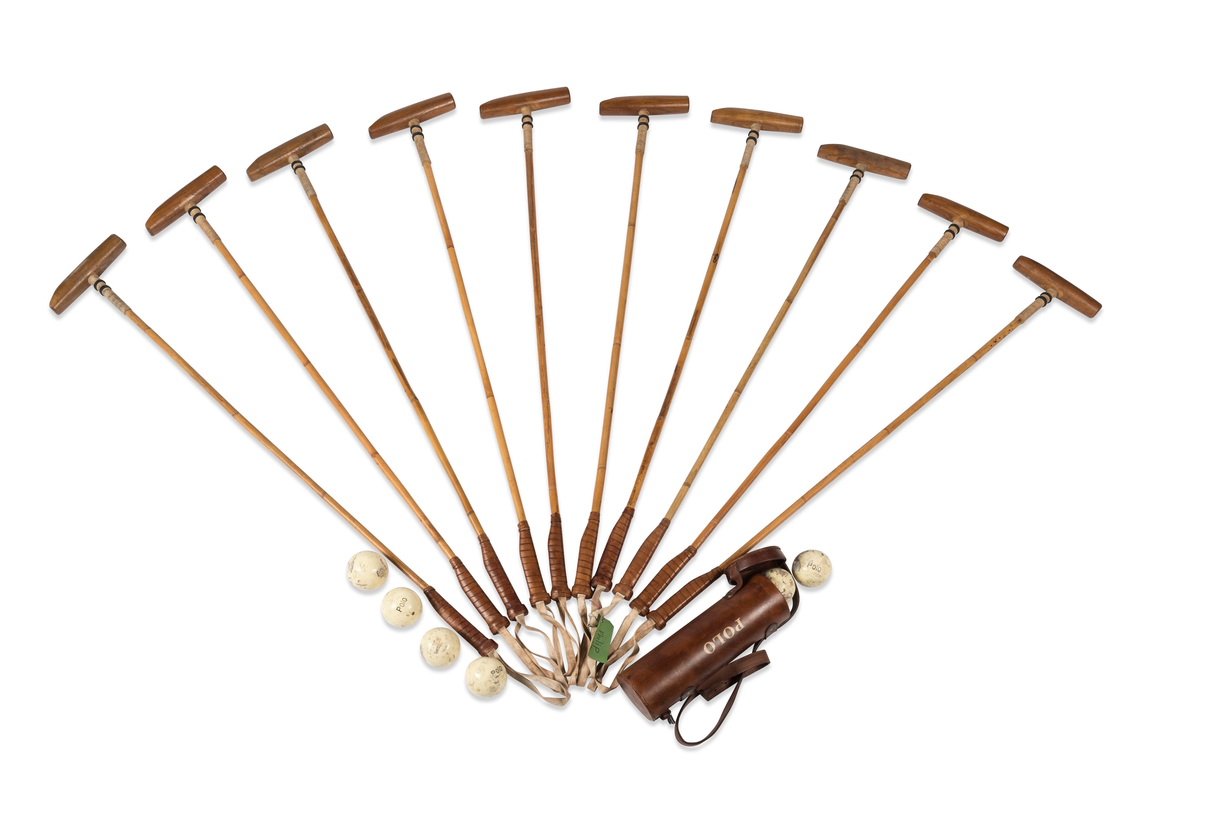 Bonhams : A collection of ten vintage-style polo sticks (17)