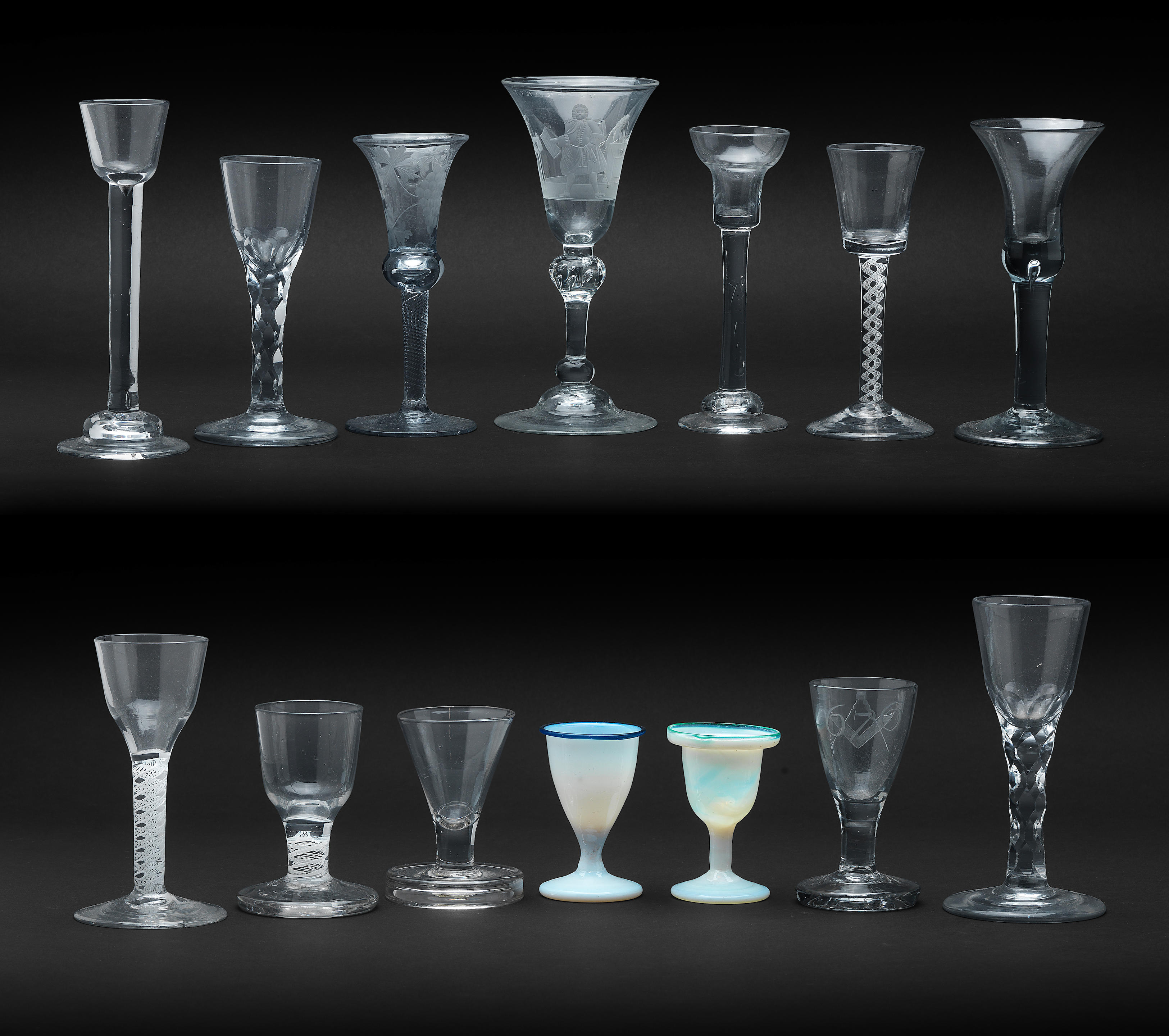 Bonhams A Collection Of Drinking Glasses 18th19th Century