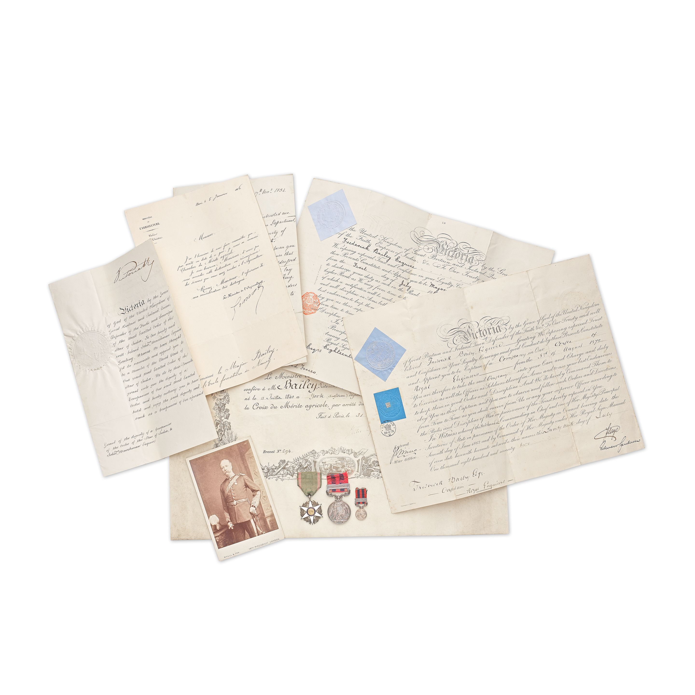 Bonhams : BAILEY (FREDERICK MARSHMAN) - MEDALS A pair of medals presented to F.M. Bailey's ...