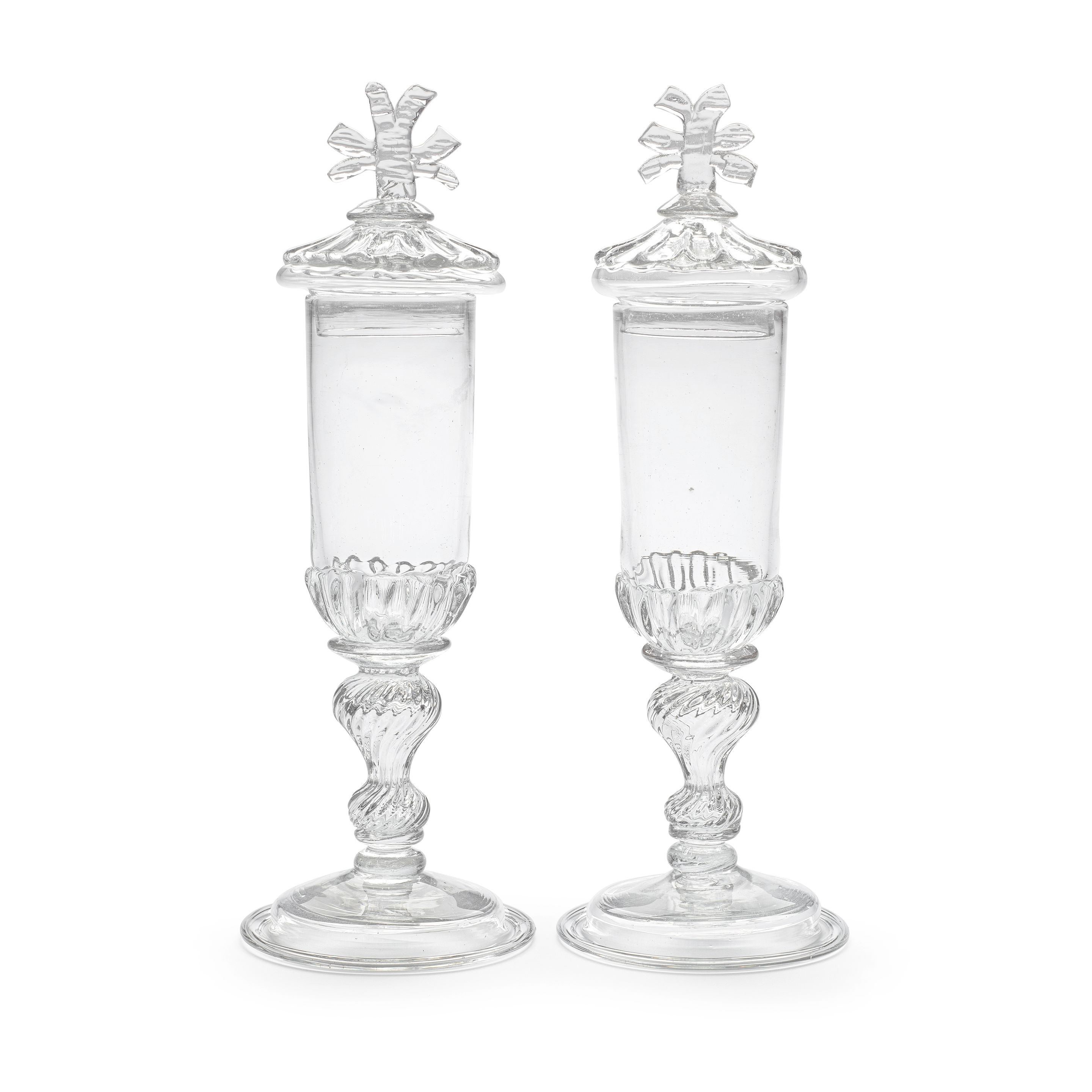 Bonhams : A rare pair of Venetian or façon de Venise glass reliquaries ...
