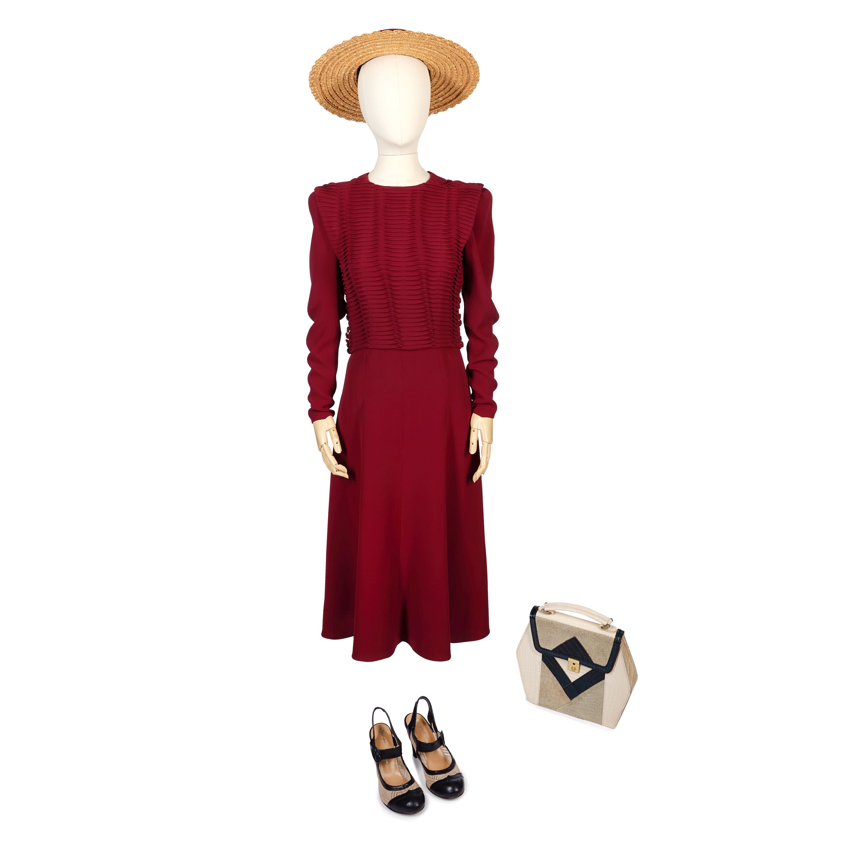 Bonhams : Lia Williams (as Wallis Simpson) A 1940s-style crepe dress Season 5, Episode 3, 'Mou Mou'